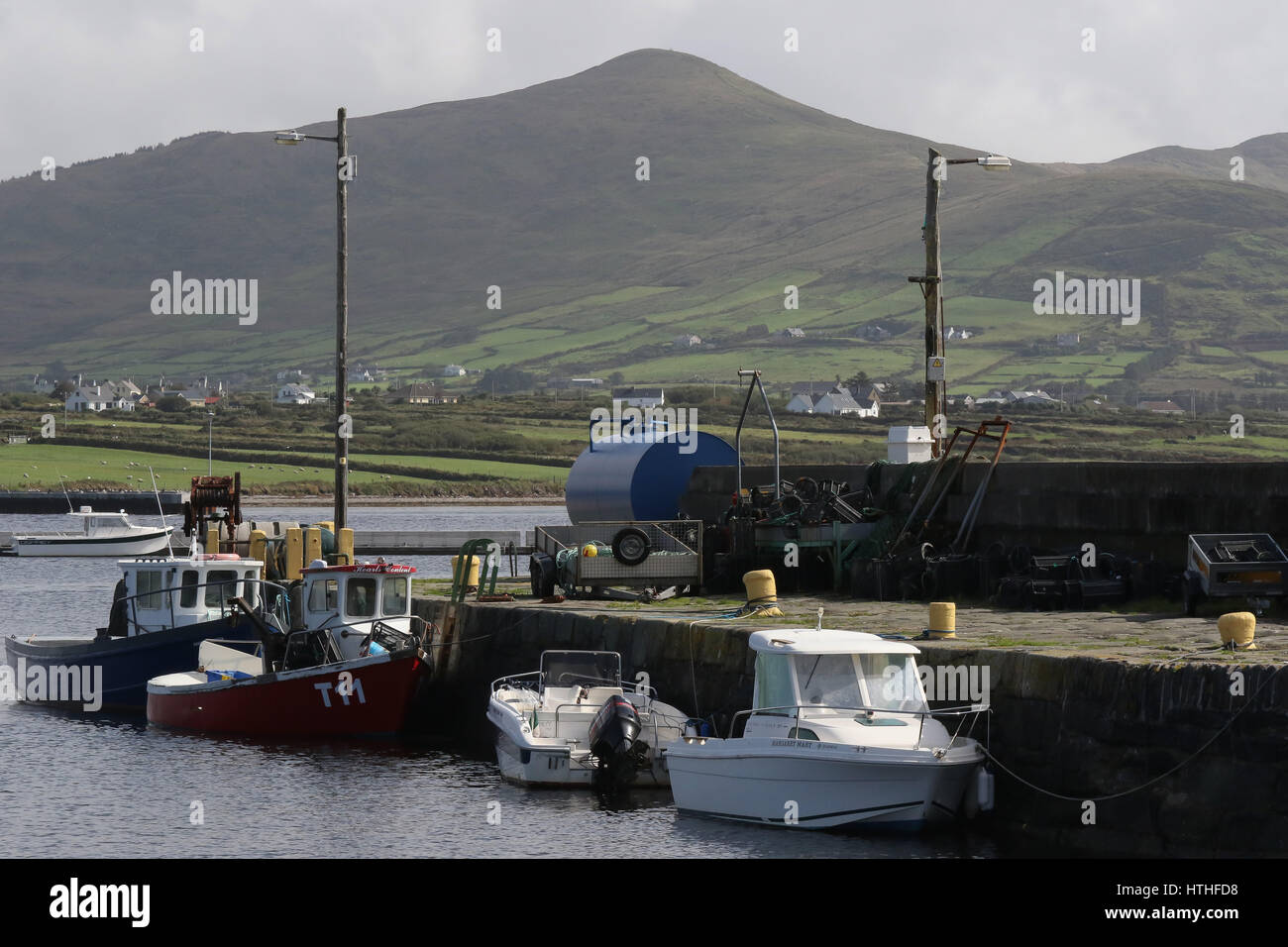 The harbour at Knightstown, Valentia Island, County Kerry, Ireland ...