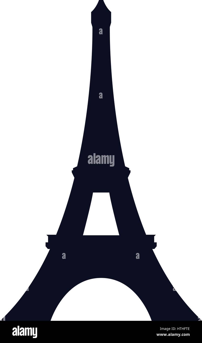 Eiffel tower icon illustrated on a white background in vector Stock ...