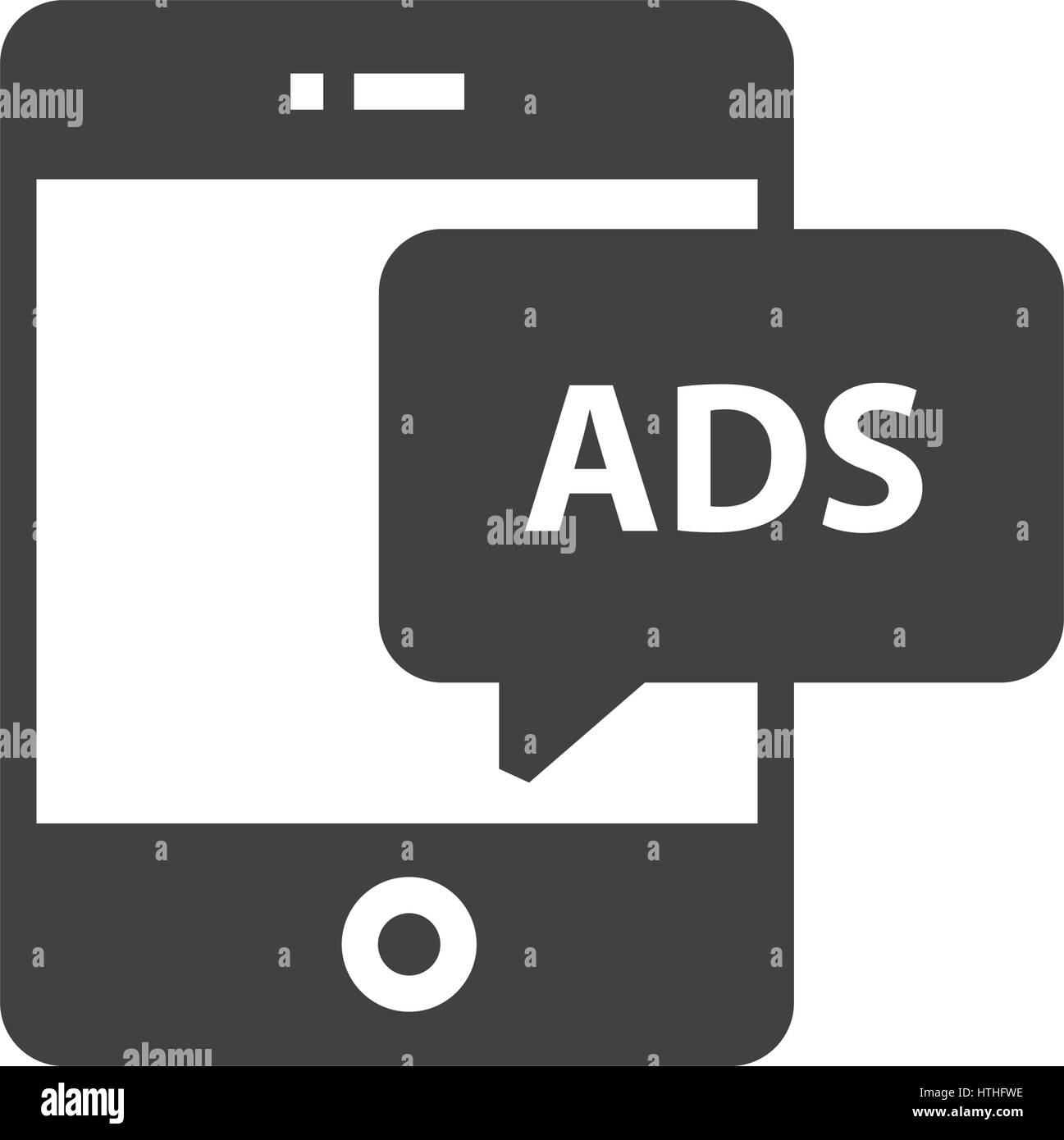 Mobile Advertisement black icon Stock Vector Image & Art - Alamy