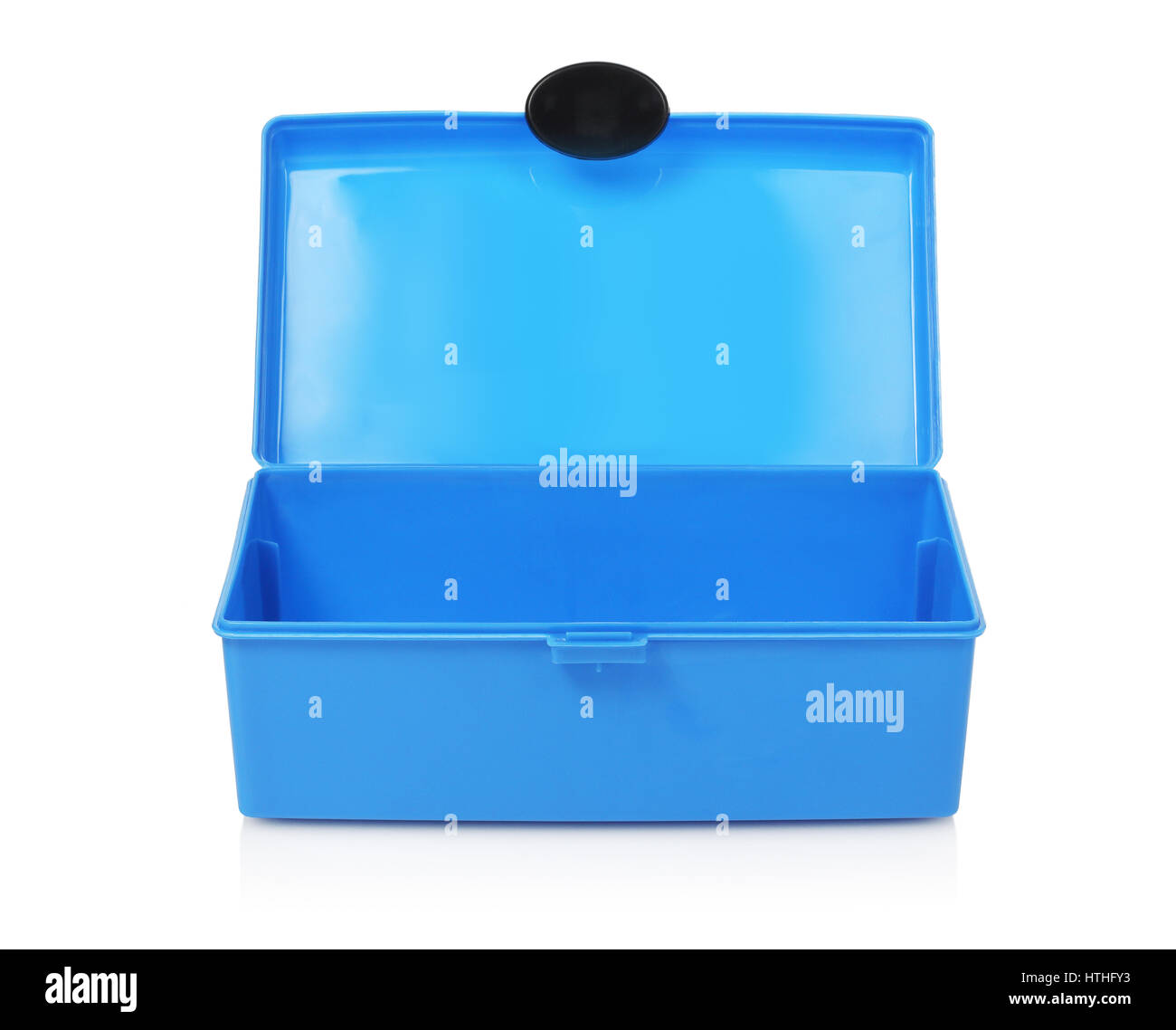 Empty Blue Handy Box on White Background Stock Photo - Alamy