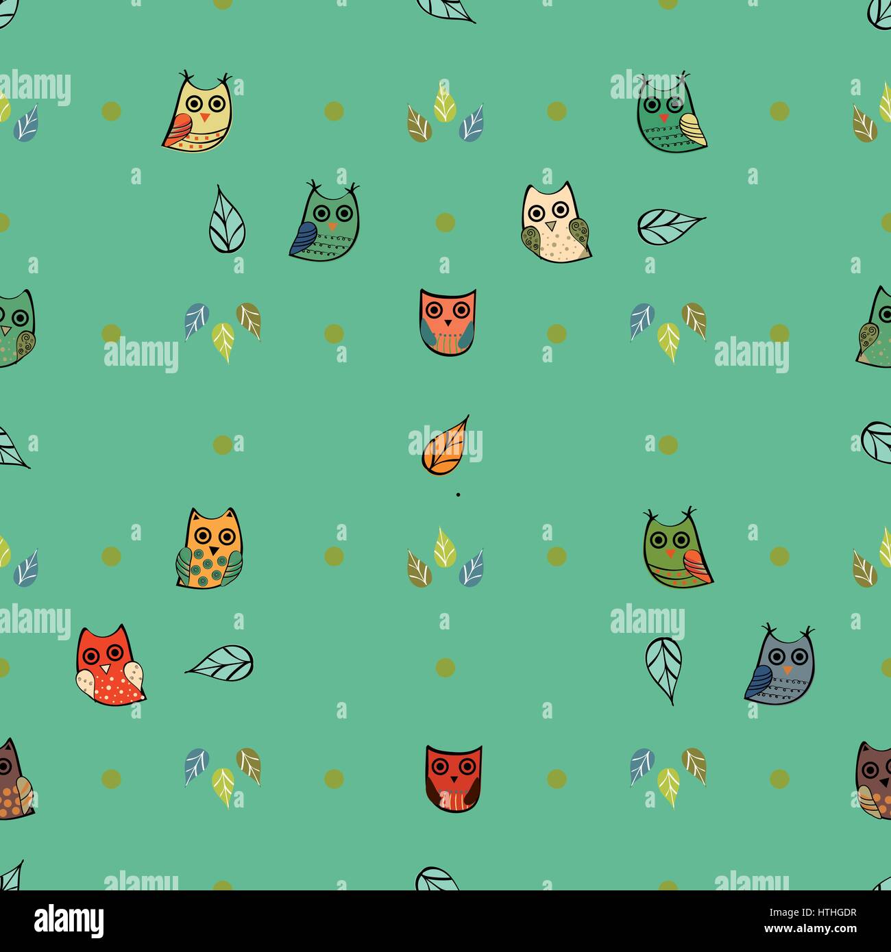 Owl vector seamless pattern Stock Vector Image & Art - Alamy