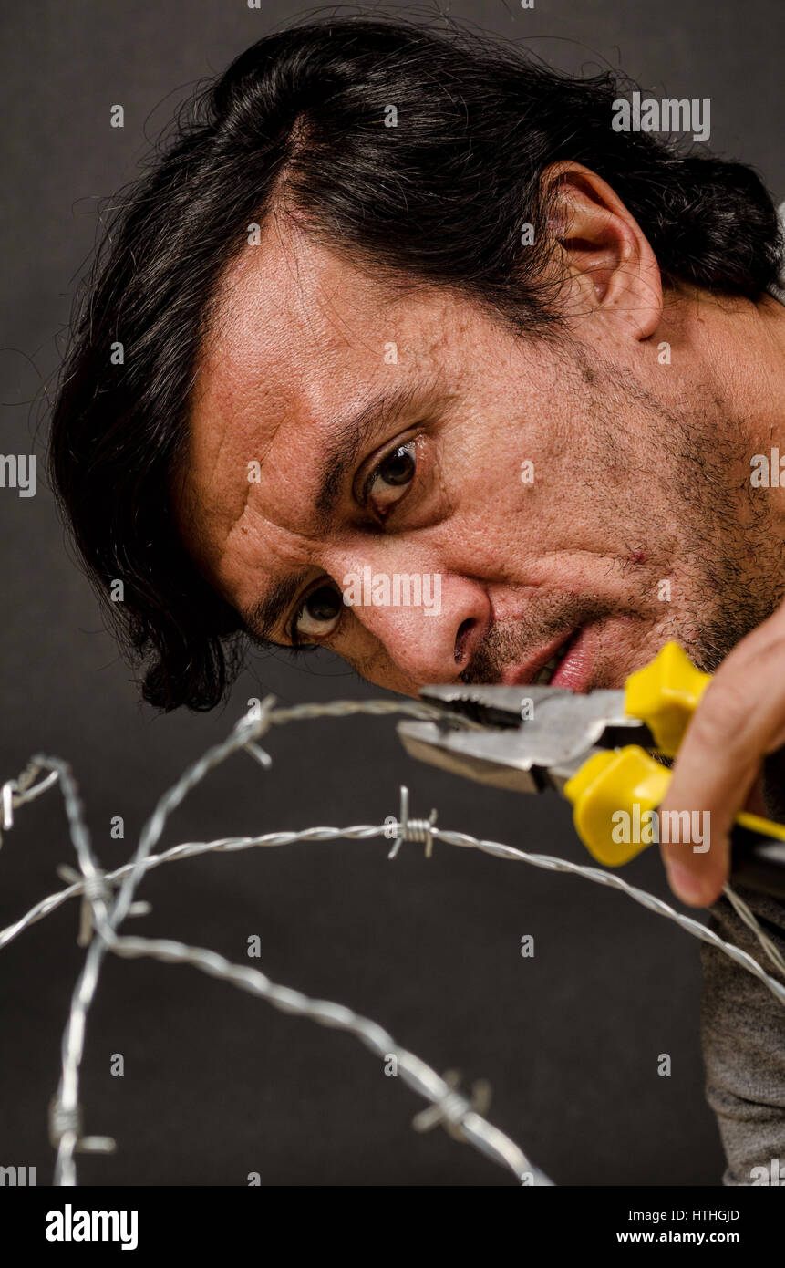 Fence cut out studio hi-res stock photography and images - Alamy