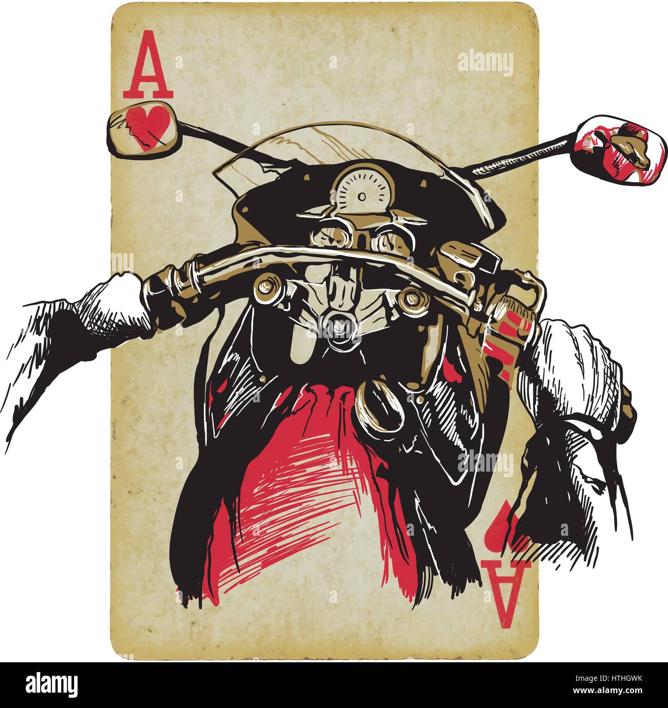 Motorcycle handlebars Stock Vector Images - Alamy