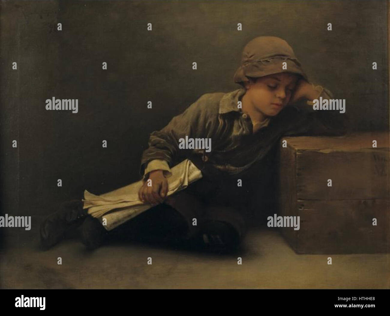 Karl Witkowski - One Paper Left, 1898 Stock Photo - Alamy