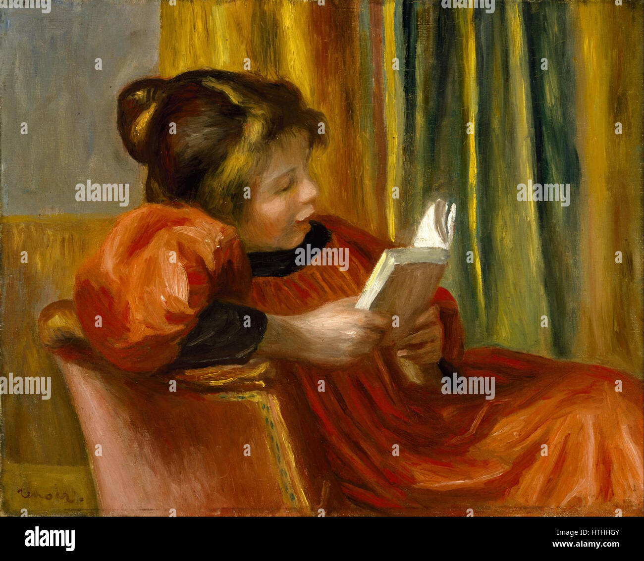 Pierre-Auguste Renoir - Girl Reading - Google Art Project Stock Photo ...