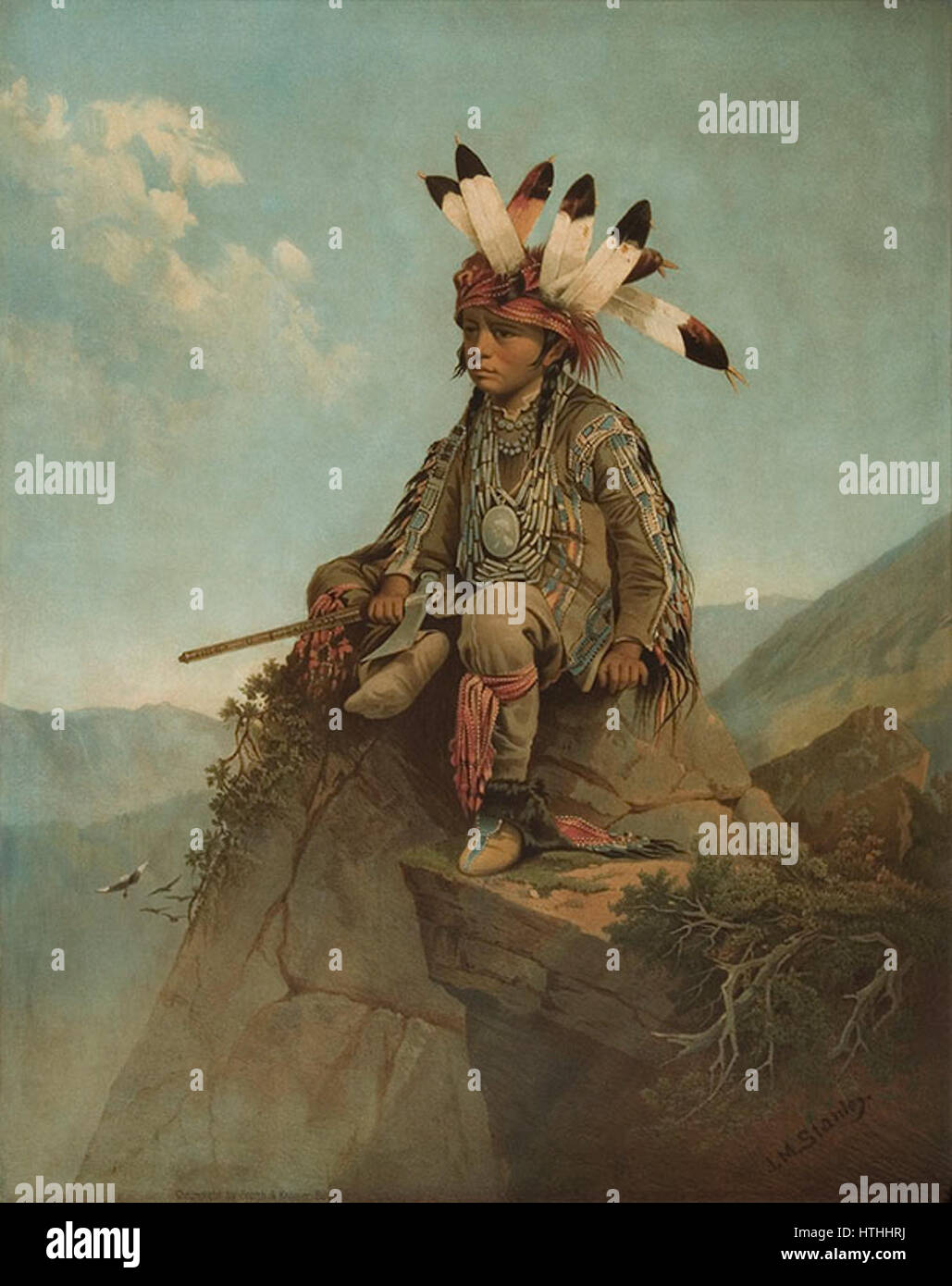 John Mix Stanley - The Young Chief Uncas Stock Photo - Alamy