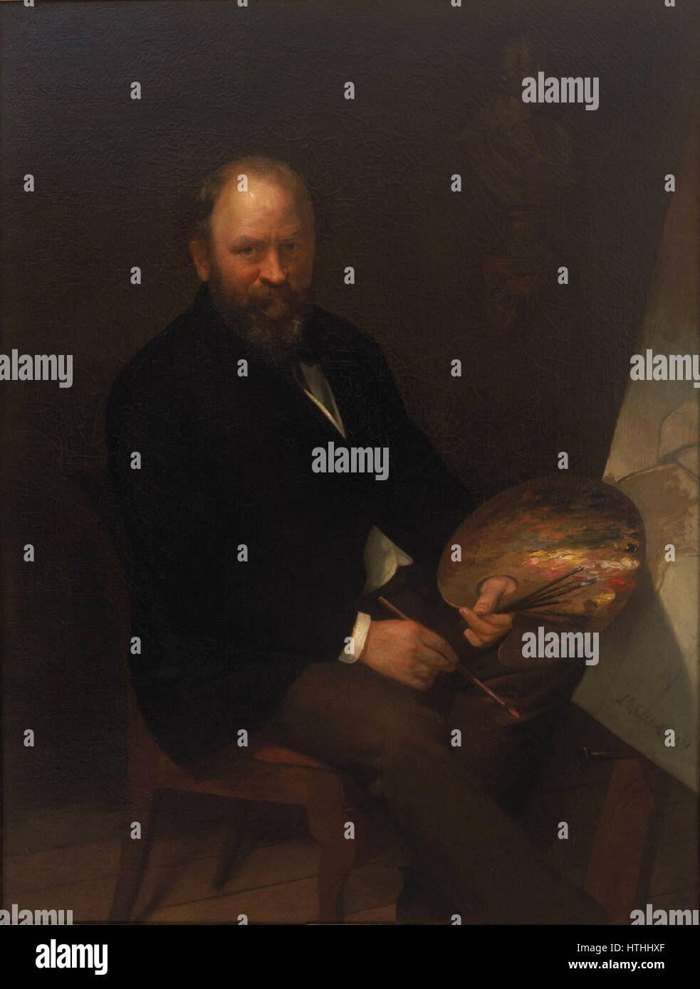 Lars Gustaf Sellstedt - Self portrait, 1871 Stock Photo - Alamy