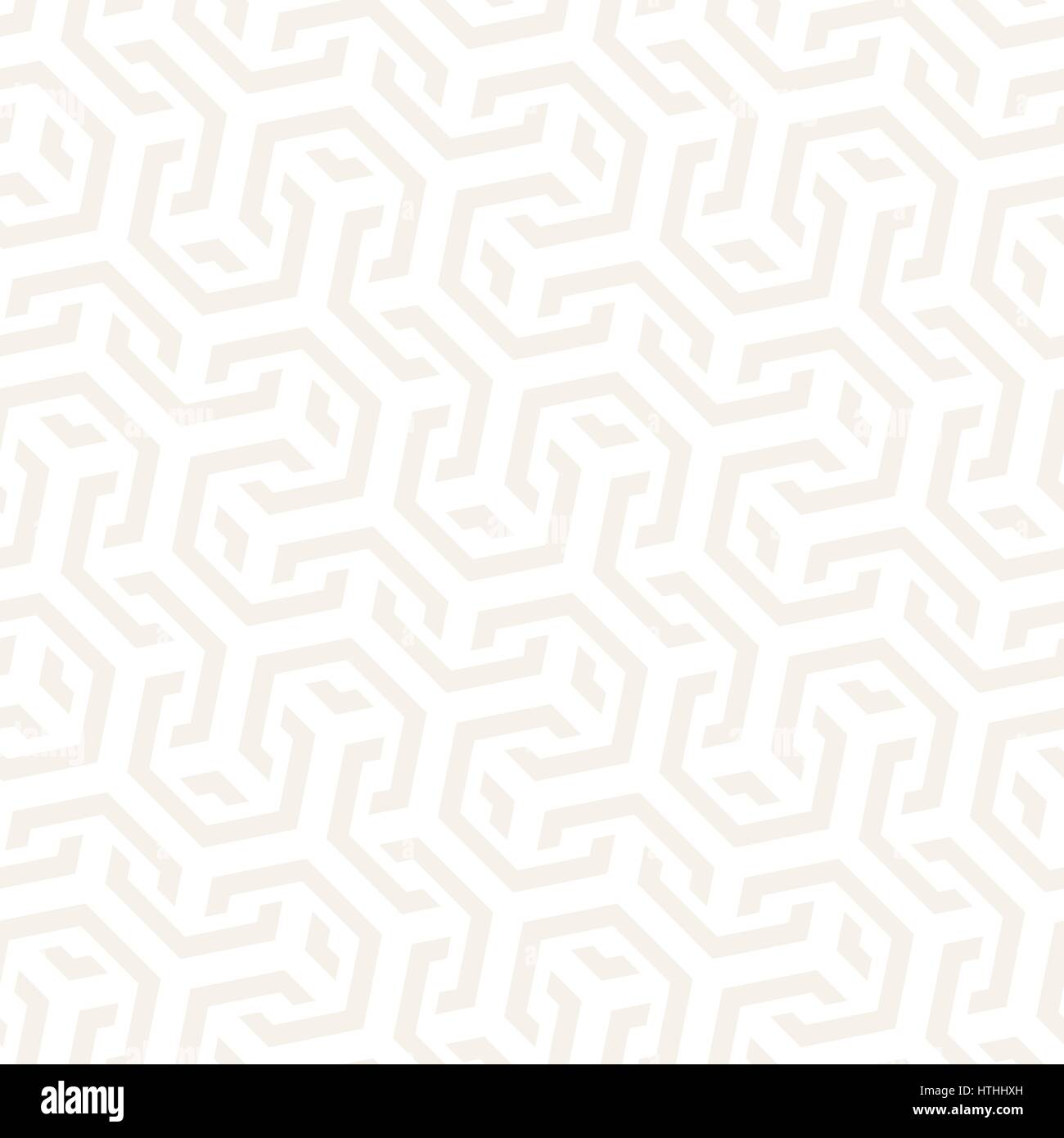 Vector Seamless Interlacing Lines Pattern. Repeating Geometric Background With Hexagonal Lattice ...