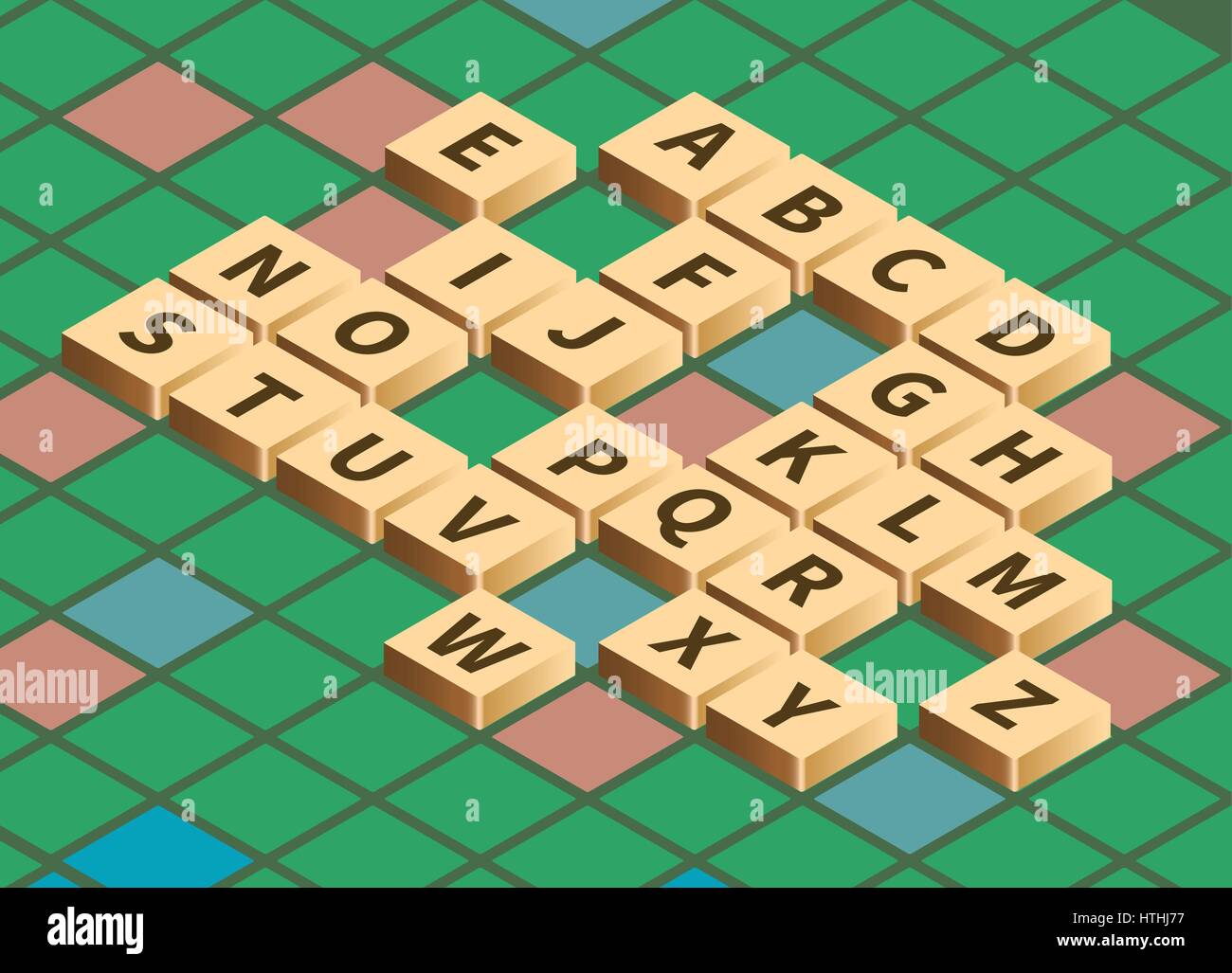 3d isometric square letters hi-res stock photography and images - Alamy