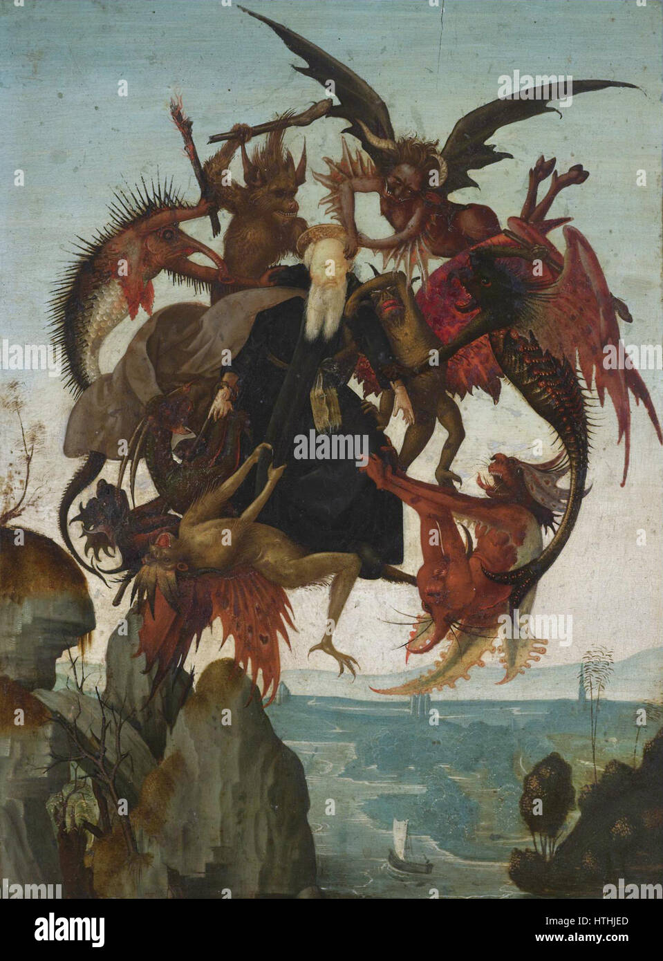 The temptation of Saint Anthony, workshop of Domenico Ghirlandaio Stock ...