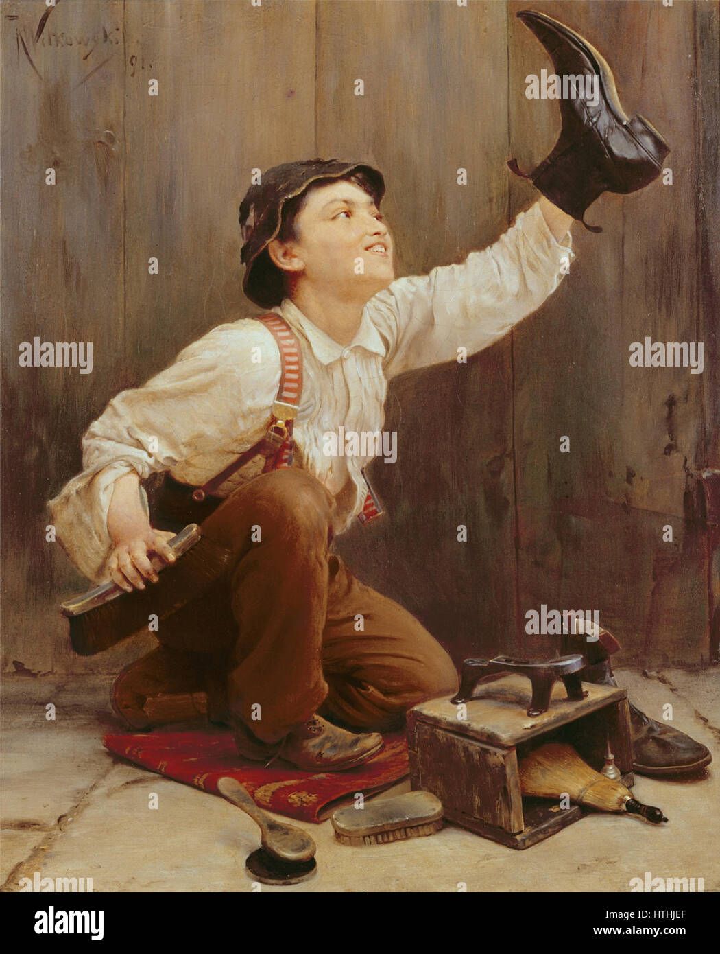 Karl Witkowski - Shoeshine Boy, 1891 Stock Photo - Alamy