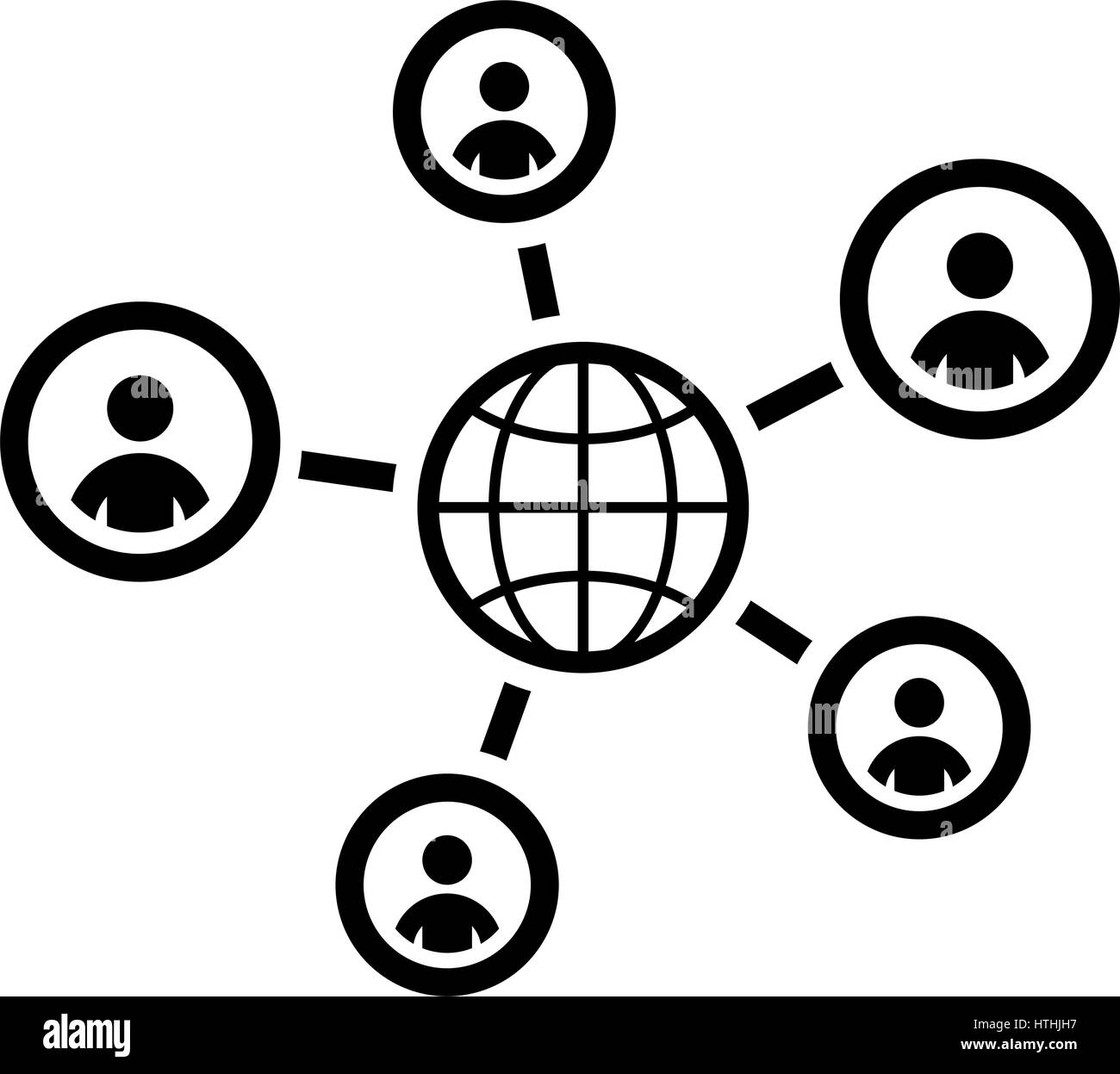 Global Contacts Icon. Flat Design. Isolated Illustration Stock Vector ...