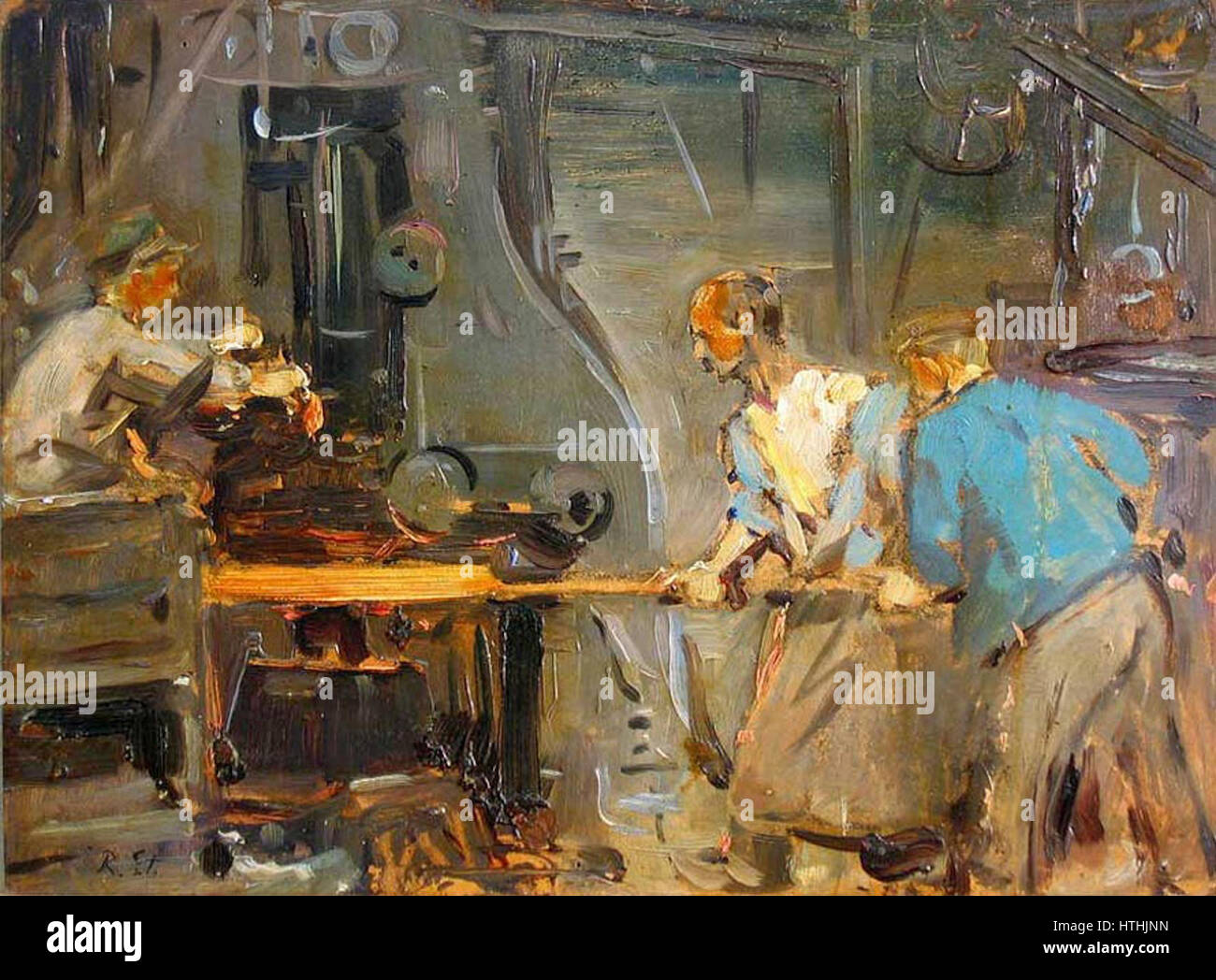 Robert Sterl - Arbeiter im Eisenwerk (Krupp) - 1919 Stock Photo - Alamy