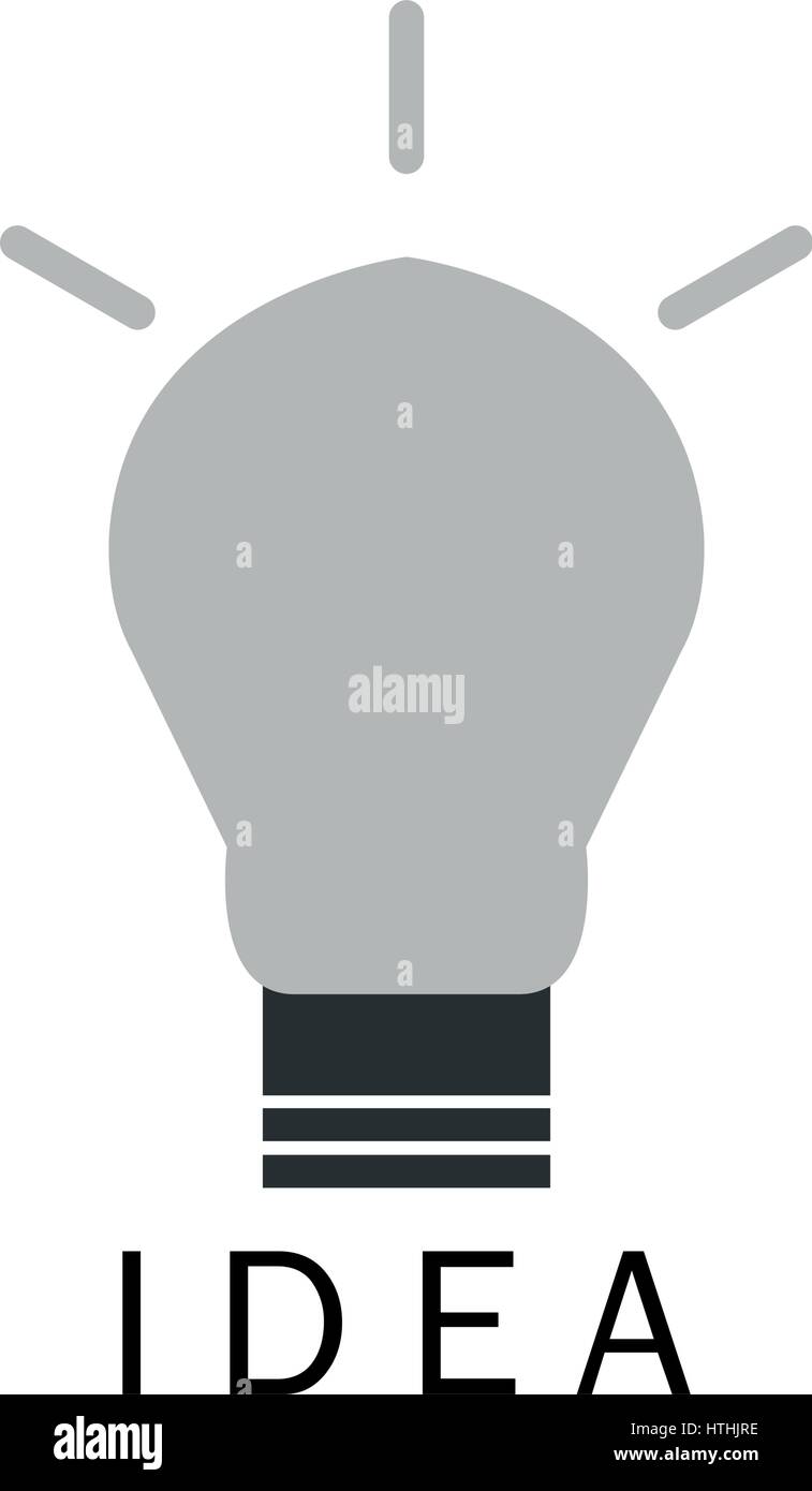 idea light bulb icon illustrated on a white background in vector Stock ...