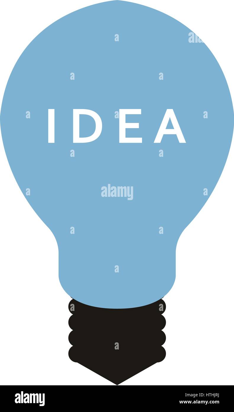 idea light bulb icon illustrated on a white background in vector Stock ...