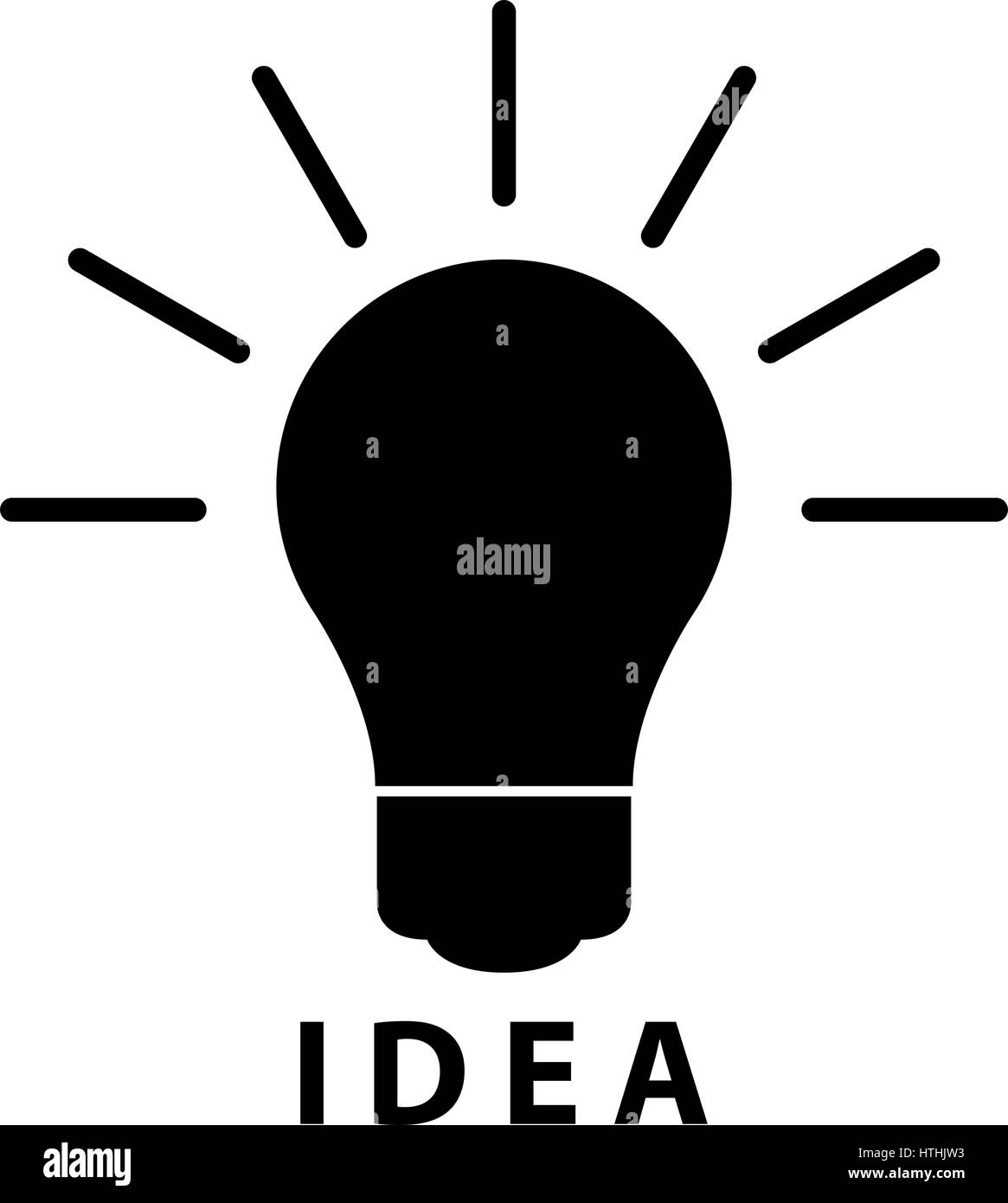 idea light bulb icon illustrated on a white background in vector Stock ...