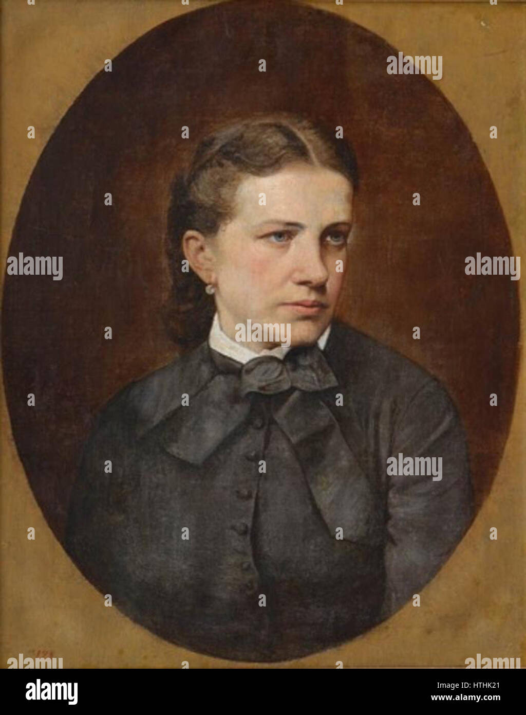 This portrait, titled 'Portrait of Jakubowska,' features the subject in ...