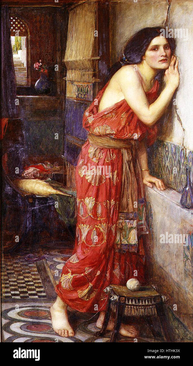 'Thisbe' by John William Waterhouse illustrates a scene from Ovid’s ...