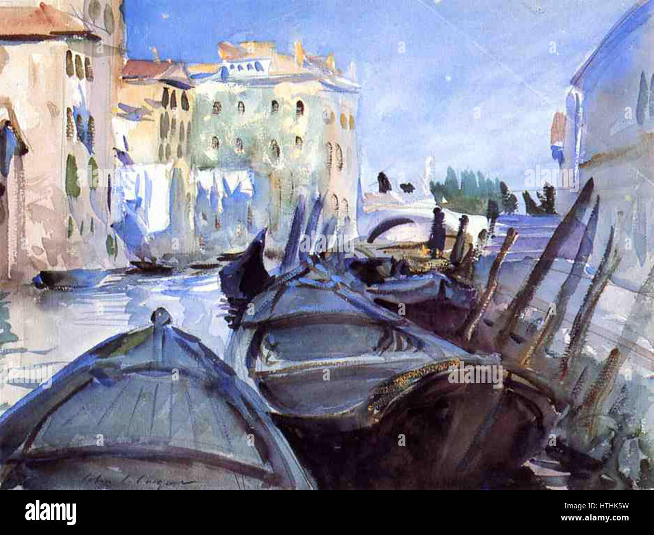 John Singer Sargent - Venetian canal scene Stock Photo - Alamy