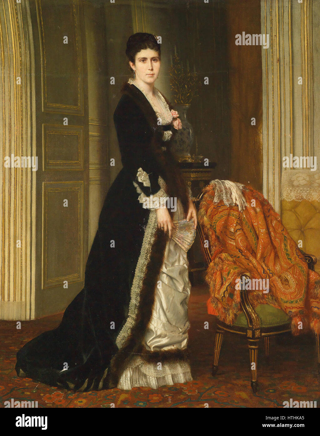 Louis Roux Portrait de Mme Aubry-Vites 1878 Stock Photo - Alamy