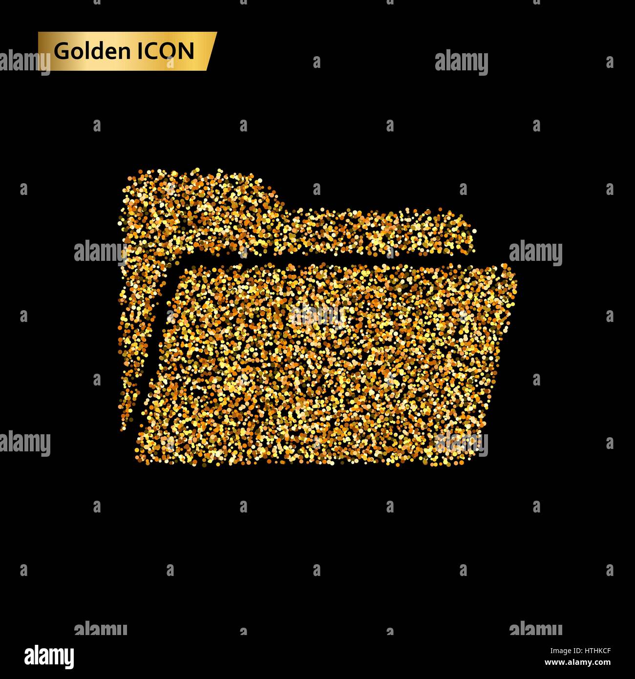 Folder icon from the gold circles. Vector illustration Stock Vector ...