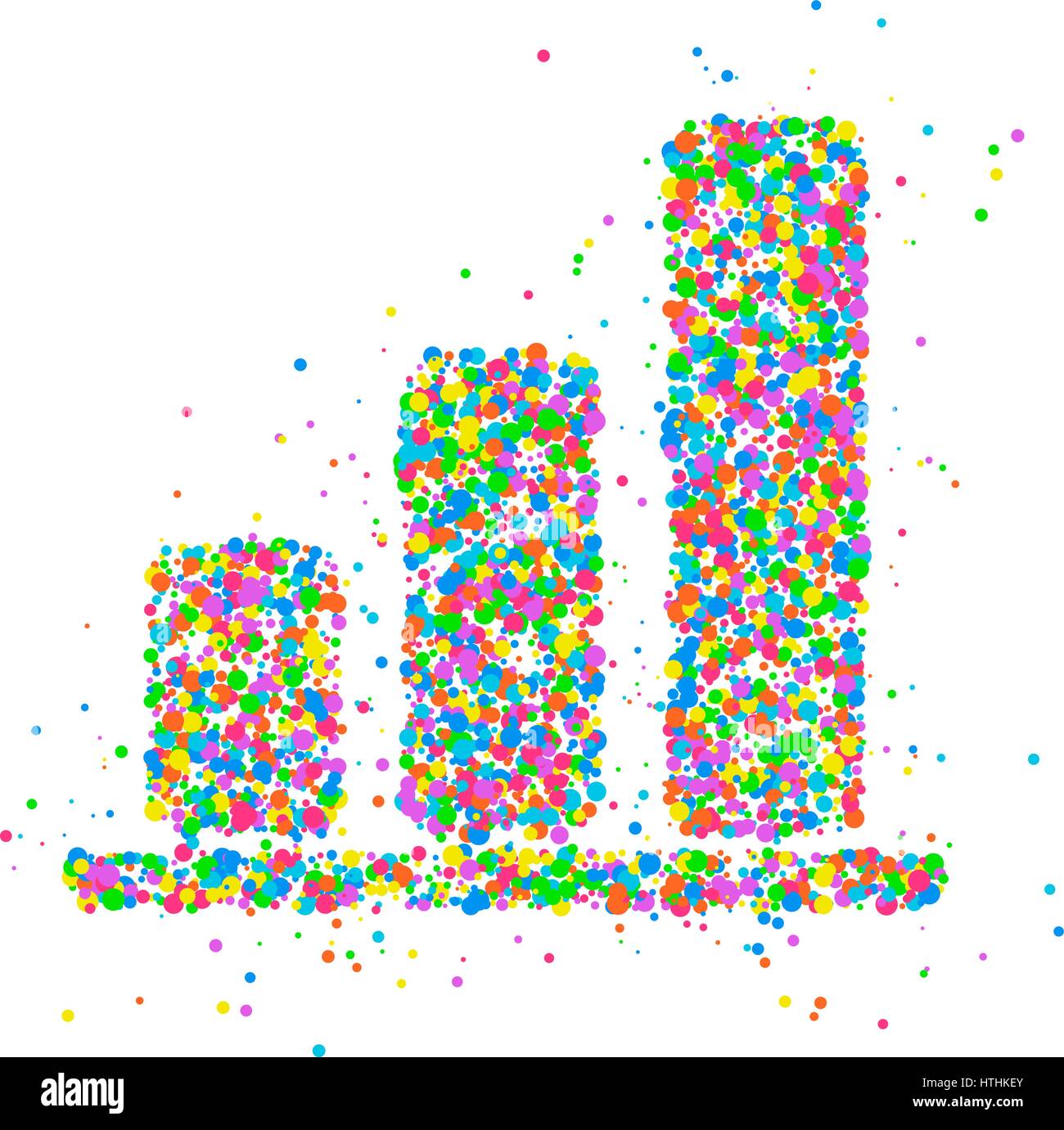 Icon statistics from multicolored circles. Vector illustration Stock ...