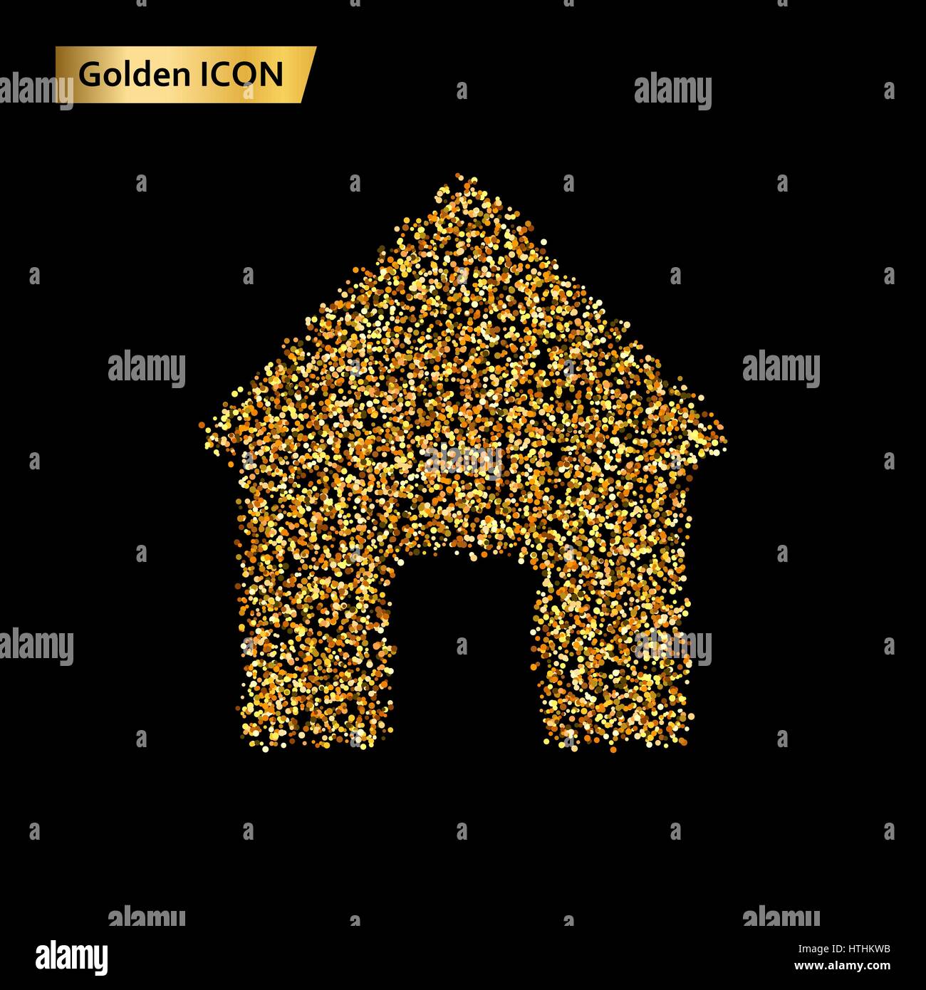 Icon home of the Golden Circle. Vector illustration Stock Vector Image ...