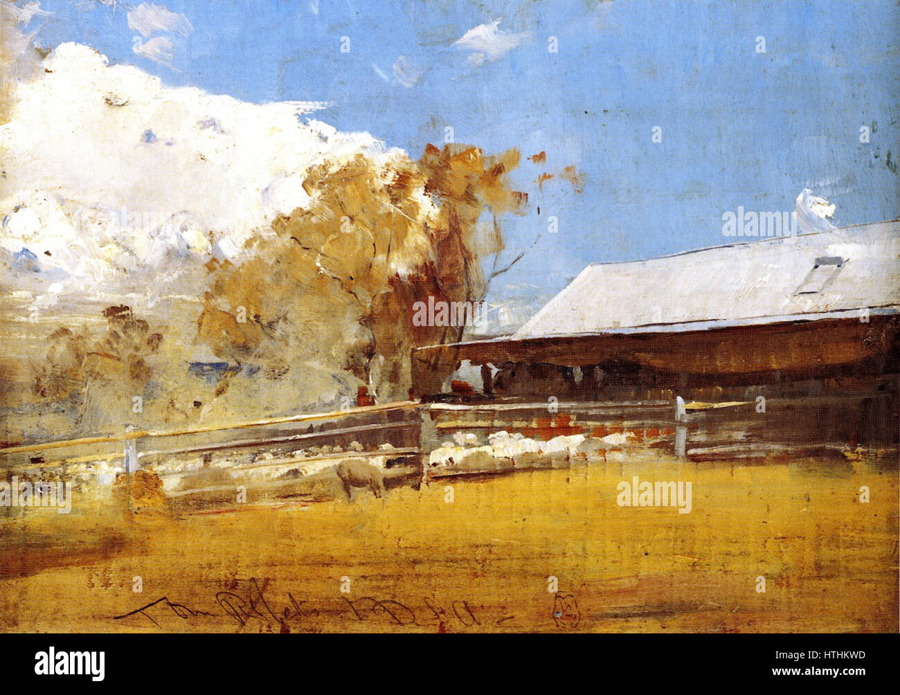 Tom Roberts, 1894 - Shearing Shed, Newstead Stock Photo - Alamy