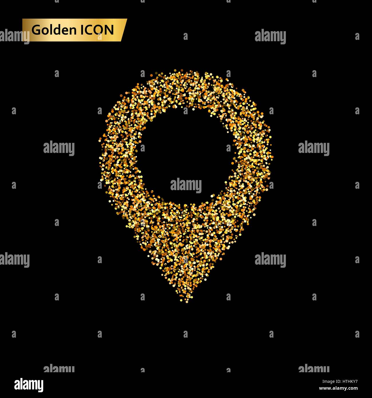 Pin icon of the Golden Circle. Vector illustration Stock Vector Image ...