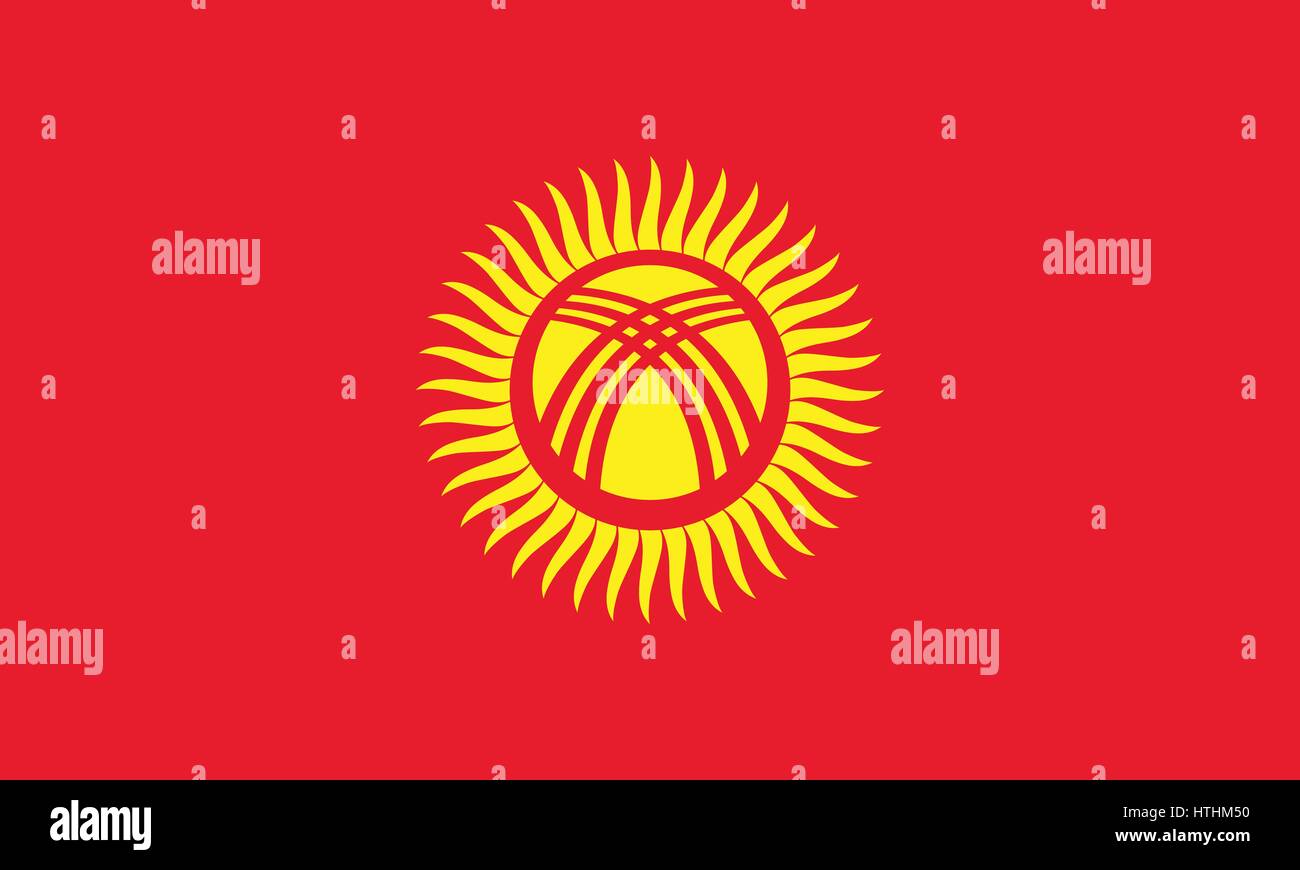 Official vector flag of Kyrgyzstan . ( Kyrgyz Republic Stock Vector ...