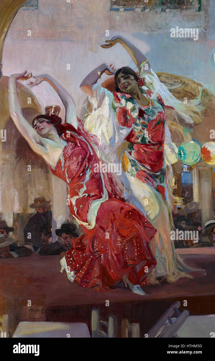The 1914 painting by Joaquín Sorolla features vivid colors and loose ...