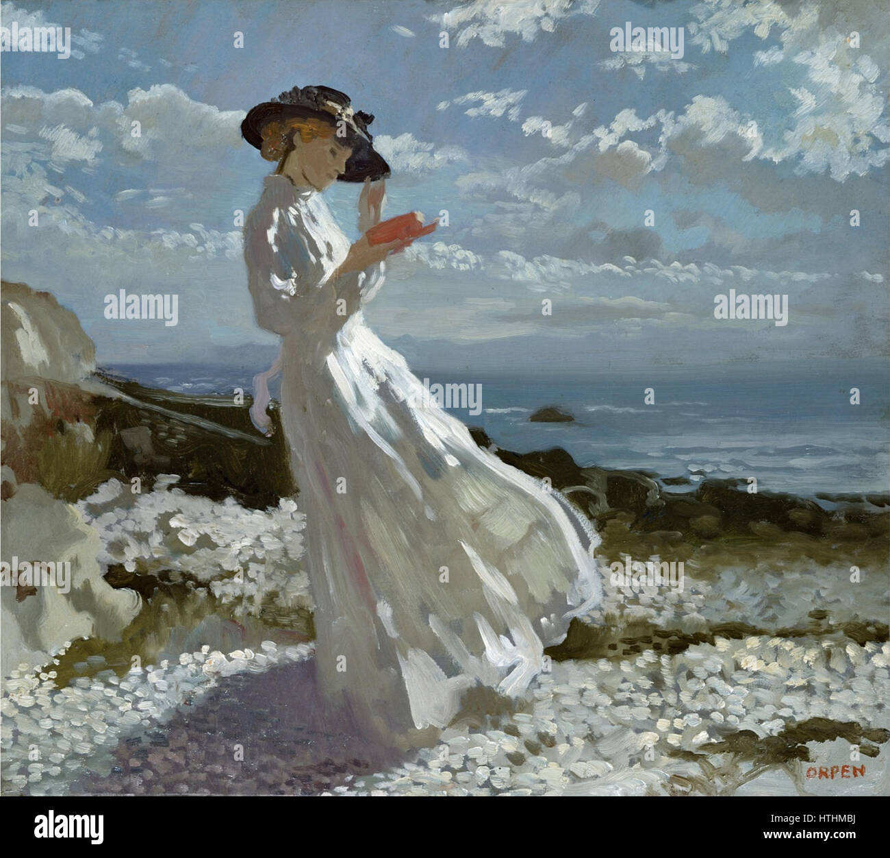 Sir William Orpen - Grace reading at Howth Bay Stock Photo - Alamy