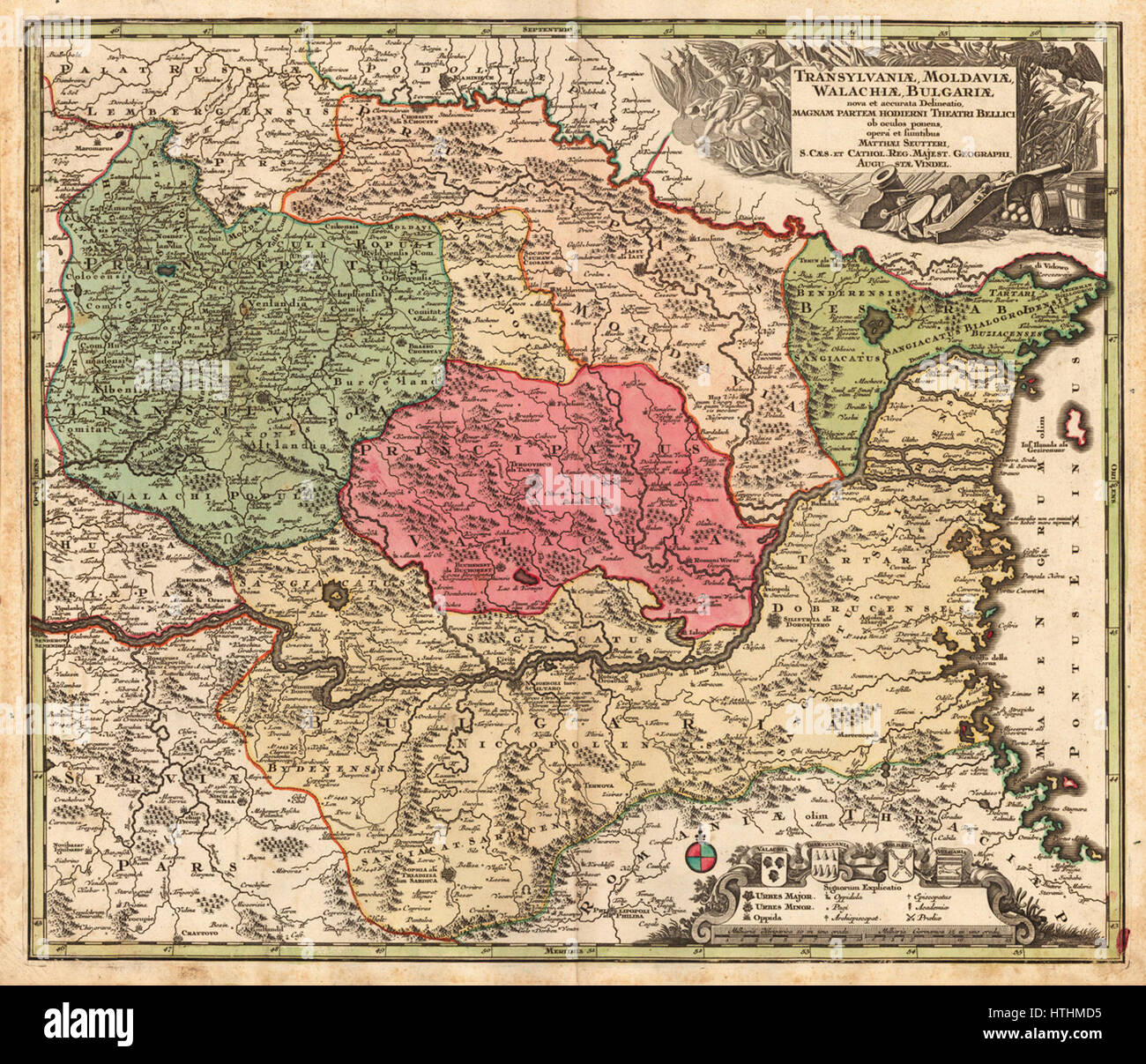 This 17th-century map, 'Transylvaniae, Moldaviae, Walachiae, Bulgariae ...