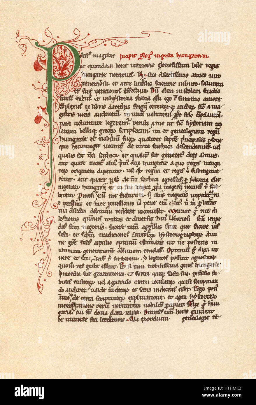 Gesta Hungarorum Anonymous Stock Photo - Alamy