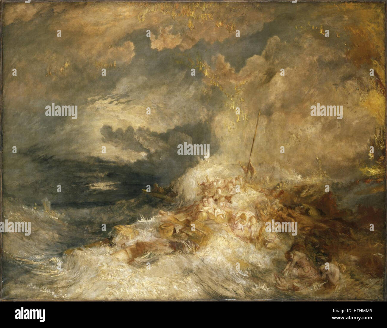 Turner A Fire at Sea Stock Photo - Alamy