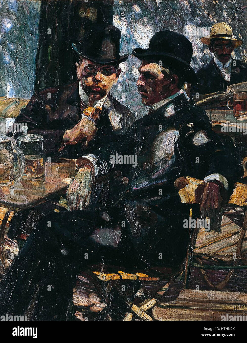 Albert Weisgerber - Im Biergarten (1905 Stock Photo - Alamy