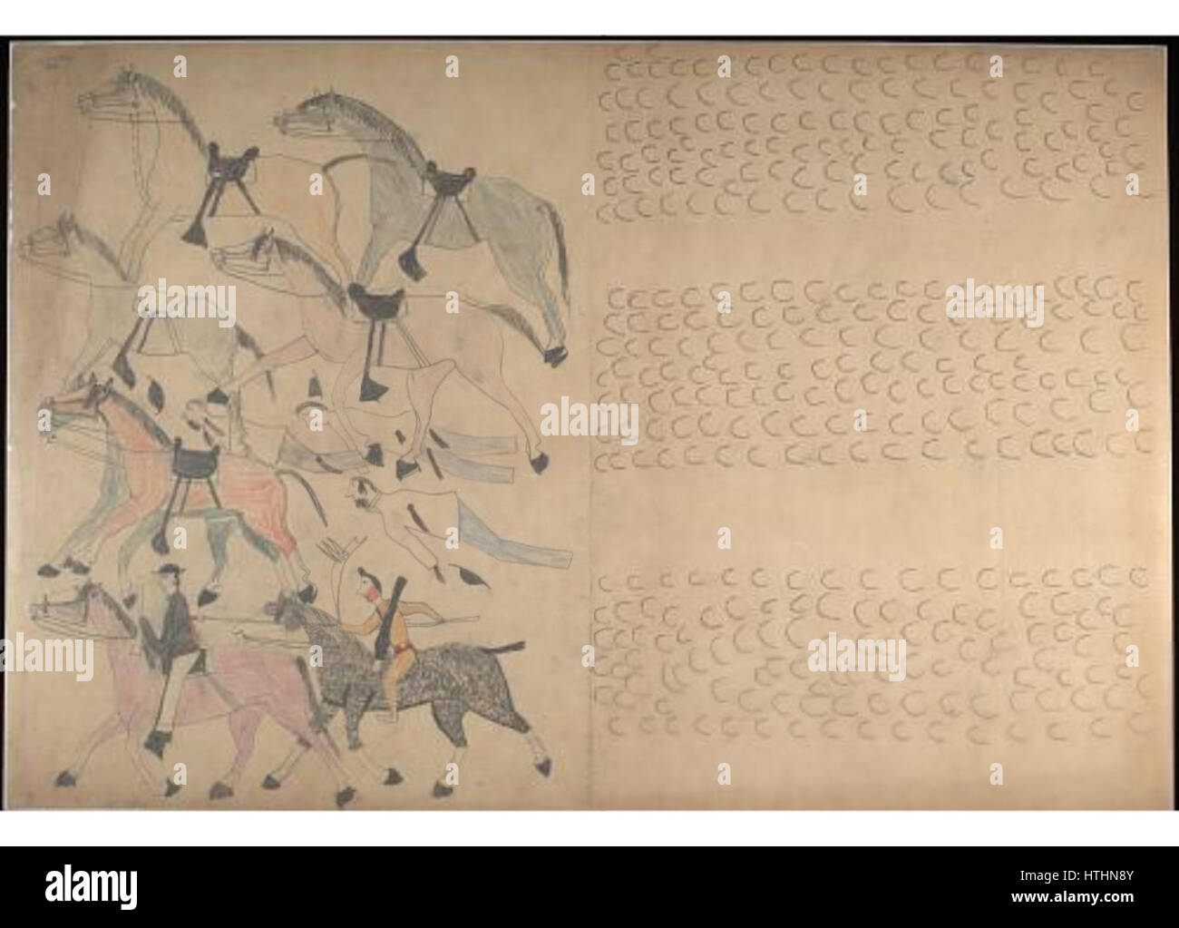 Red Horse’s pictographic account from 1881 documents the Battle of the ...