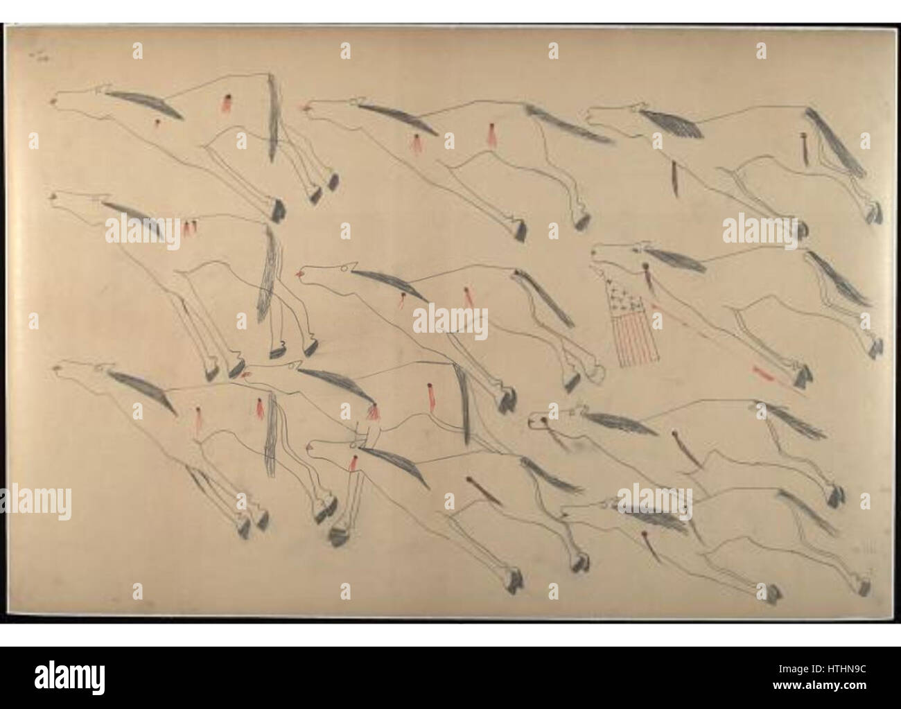 Red Horse pictographic account of the Battle of the Little Bighorn ...