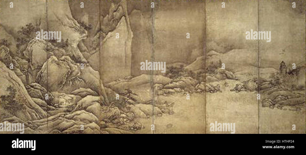 Painting byobu hi-res stock photography and images - Alamy