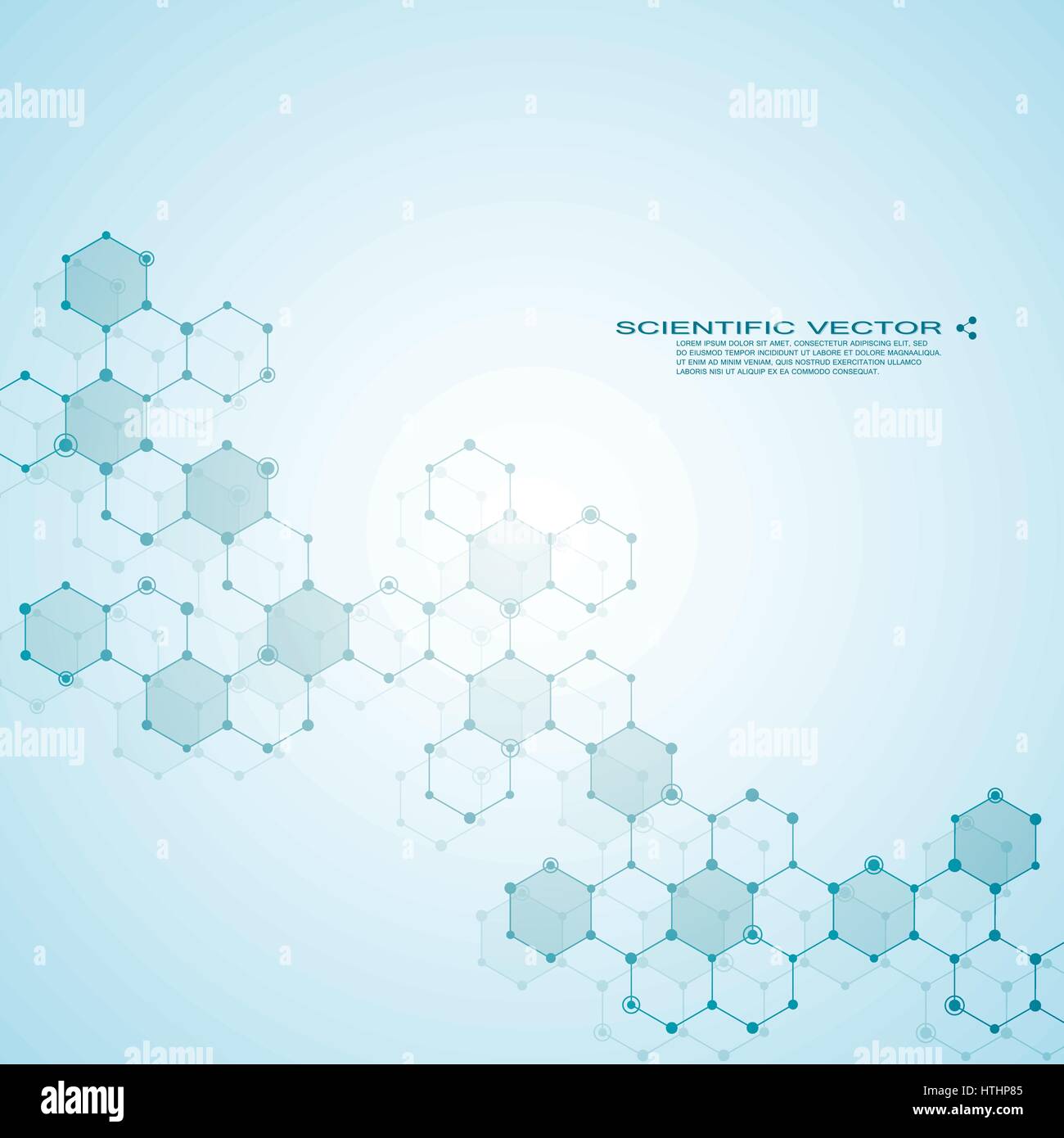 Hexagonal molecule. Molecular structure. Genetic and chemical compounds ...