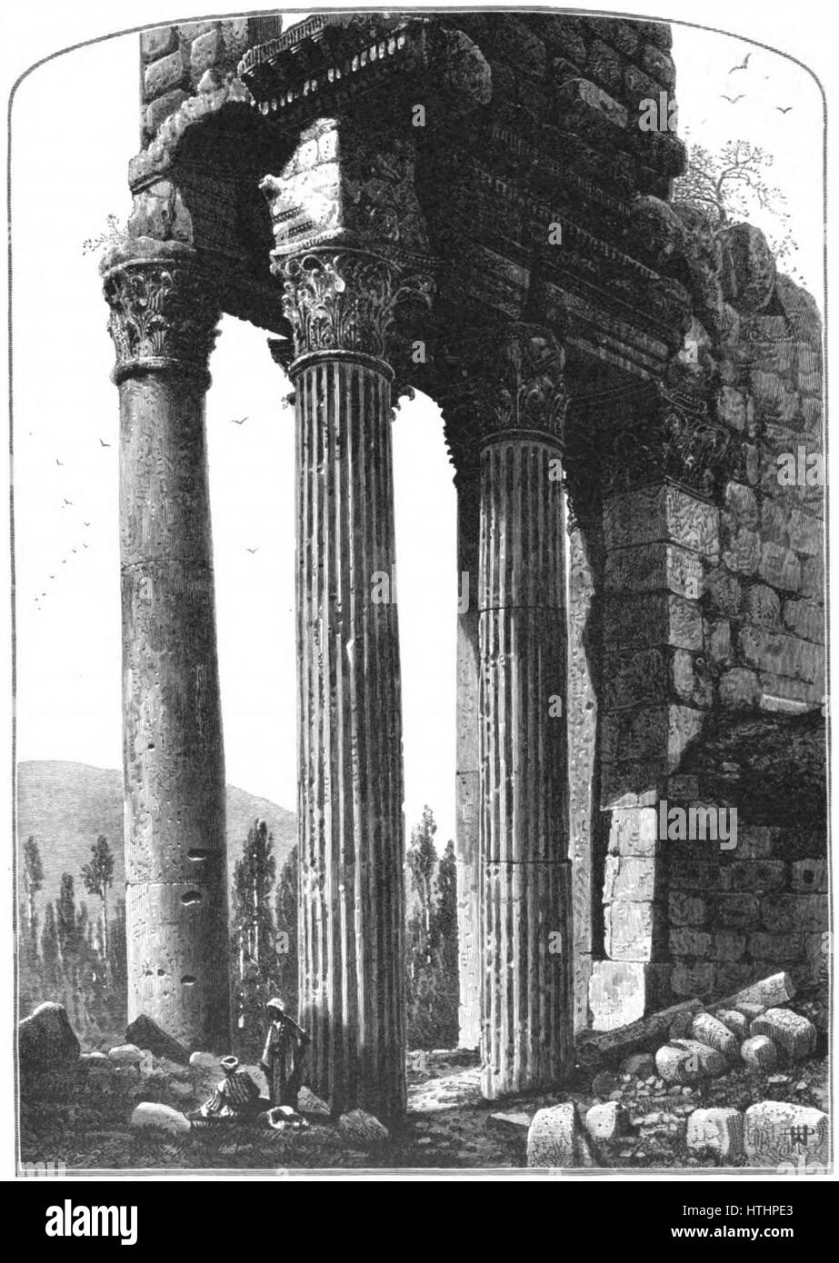 Baalbek lebanon roman temple Black and White Stock Photos & Images - Alamy