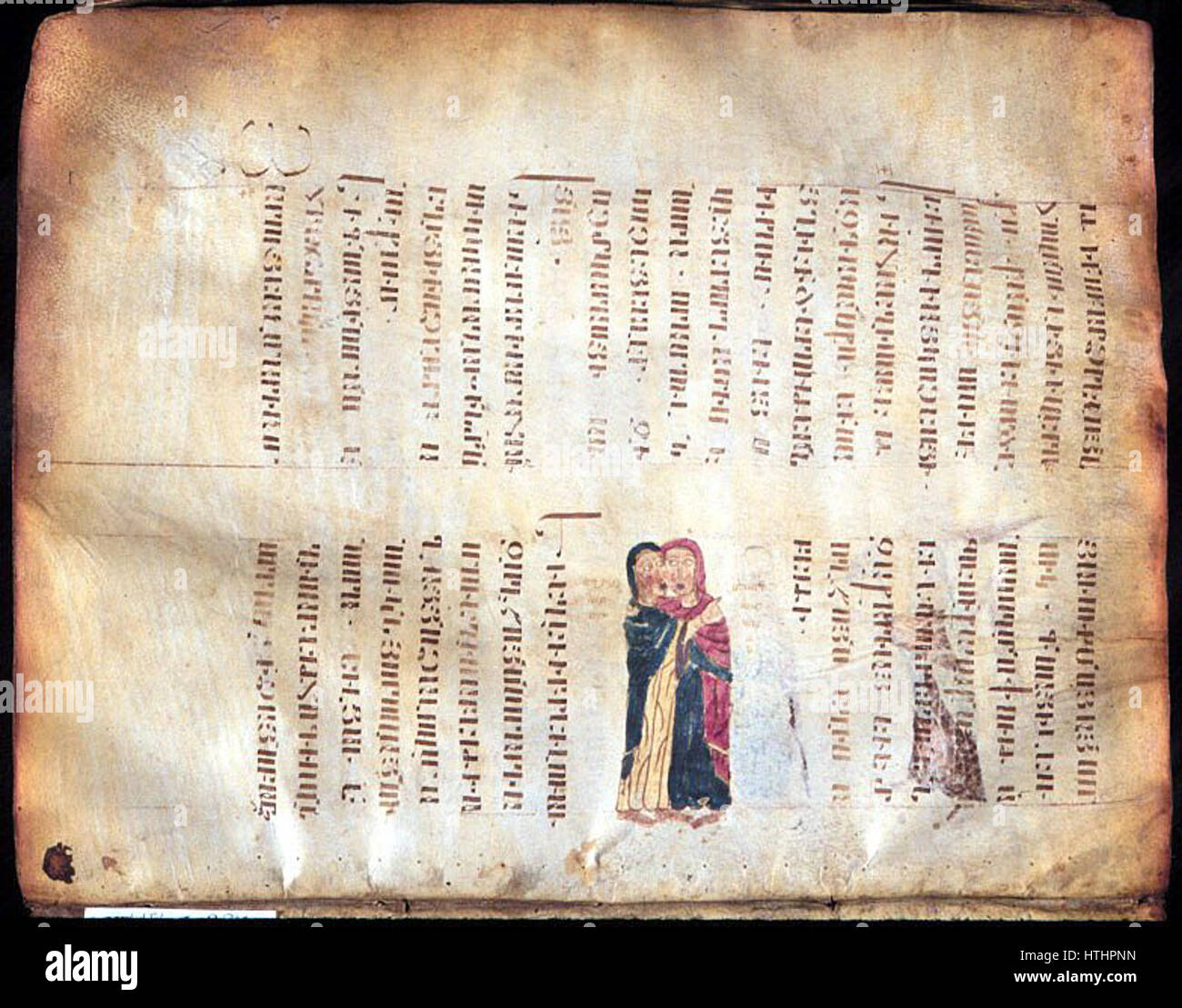 The 'Visitation' on folio 131v from manuscript M10780G illustrates the ...