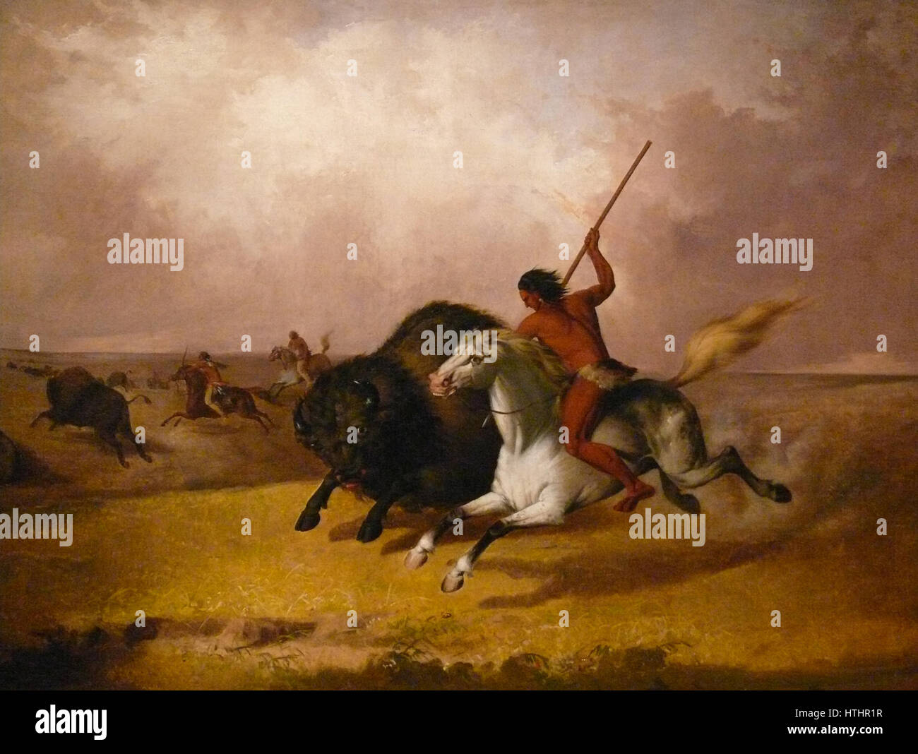 'Buffalo Hunt on the Southwestern Plains' depicts Native American ...