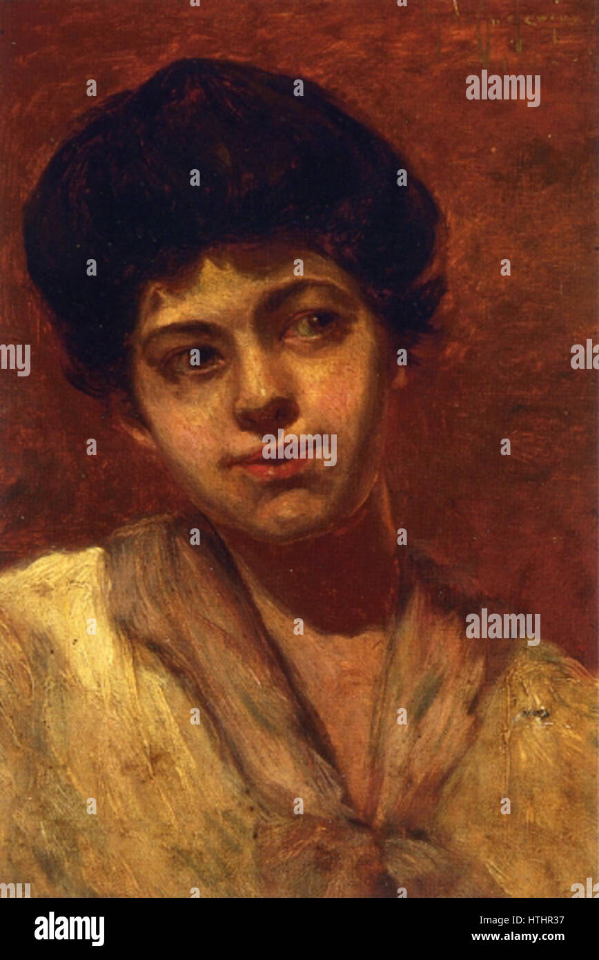 Julian Onderdonk - Portrait of Gertrude (c.1902 Stock Photo - Alamy