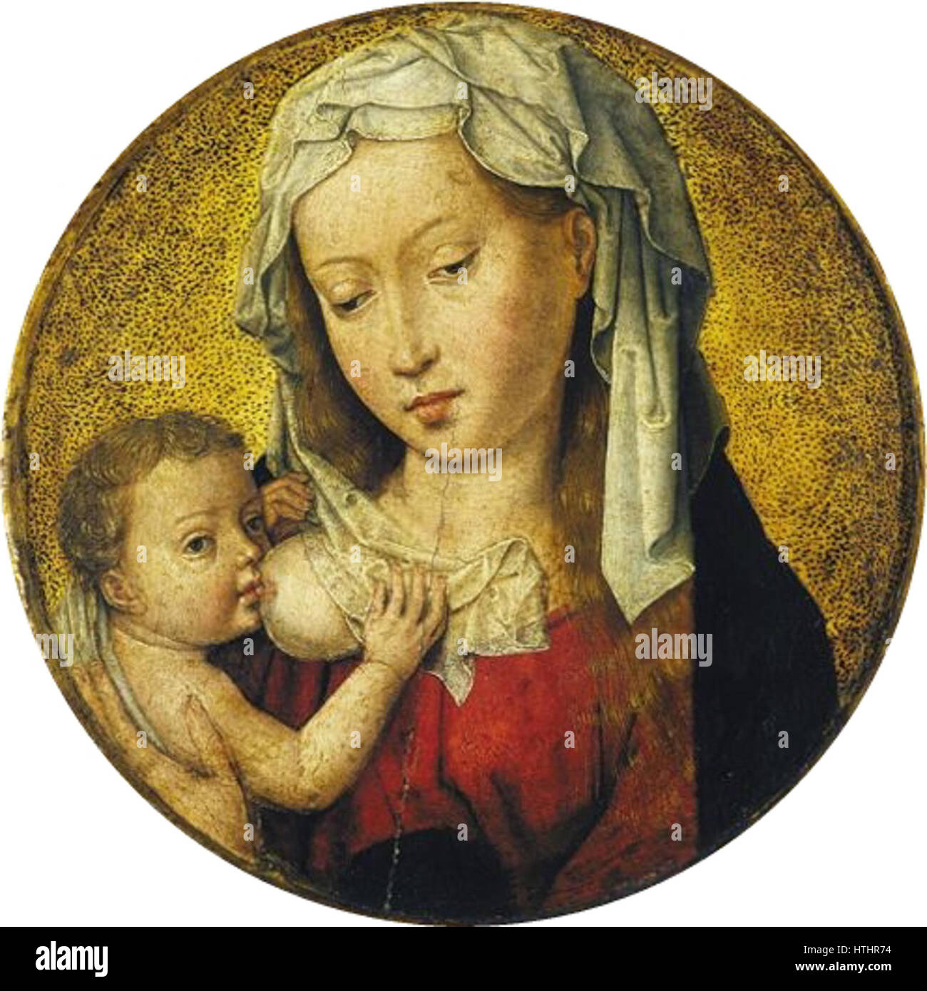 'Maria Lactans' from the school of Hans Memling depicts the Virgin Mary breastfeeding the Christ ...