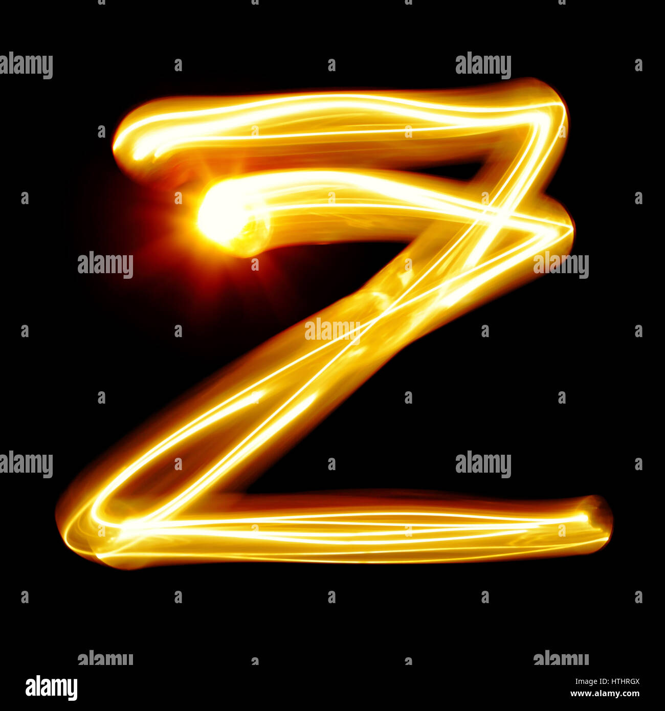Z - Created by light alphabet over black background Stock Photo - Alamy