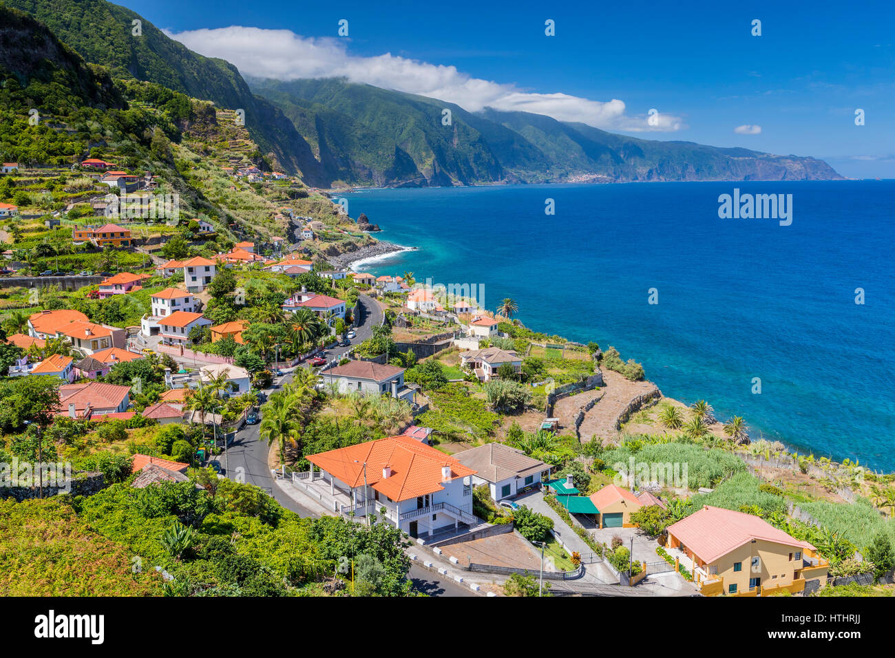 North Coast of Madeira, Ponta Delgada, Madeira, Portugal Stock Photo ...