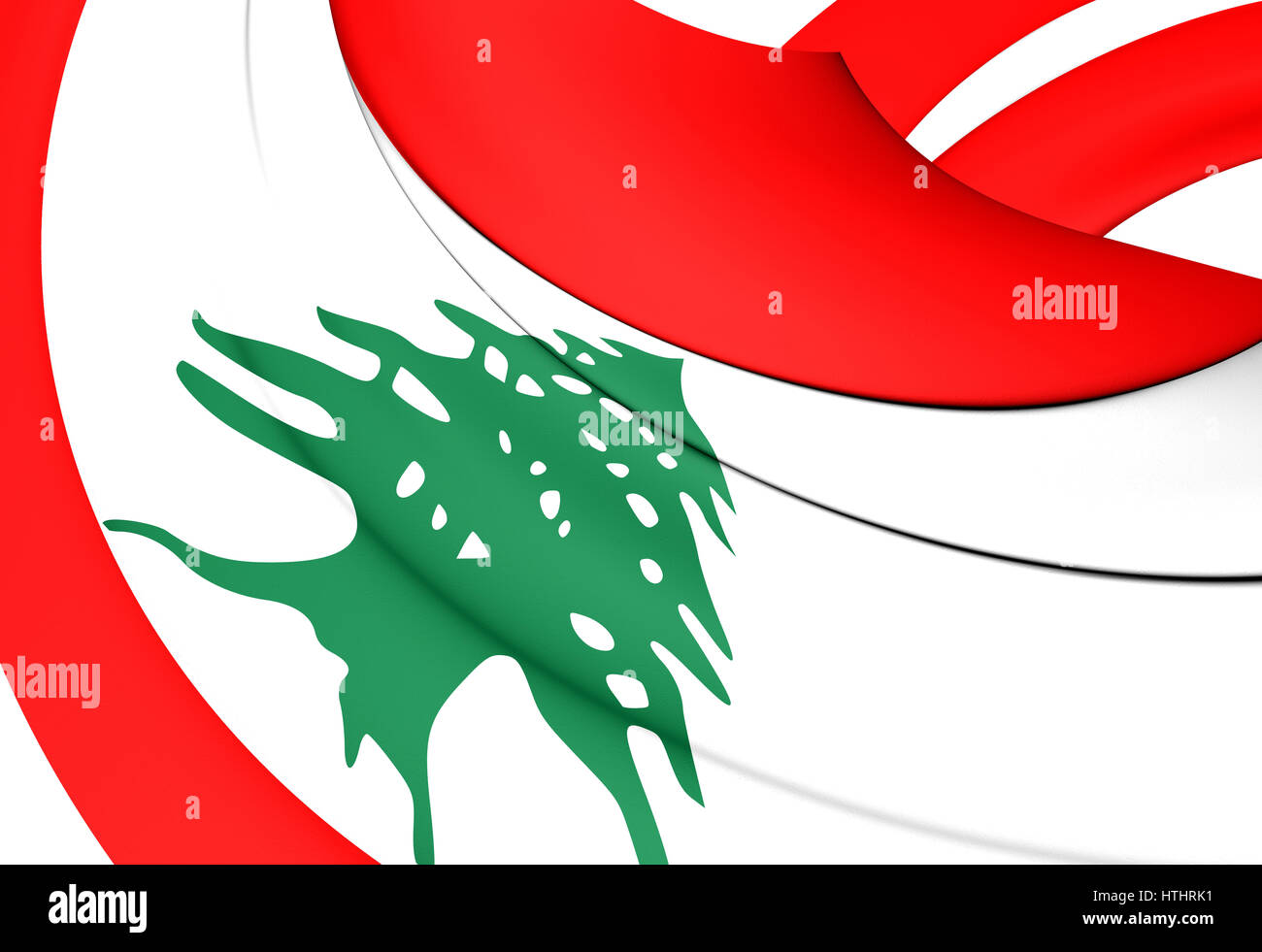 3D Flag of the Lebanon. 3D Illustration Stock Photo - Alamy
