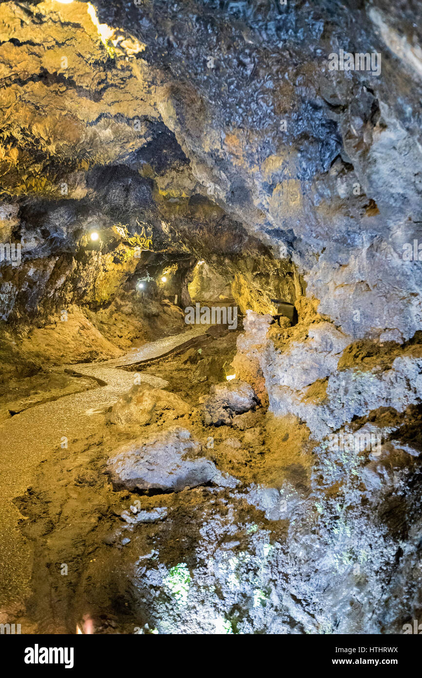 Lava caves in grutas de sao vicente cave system hi-res stock ...