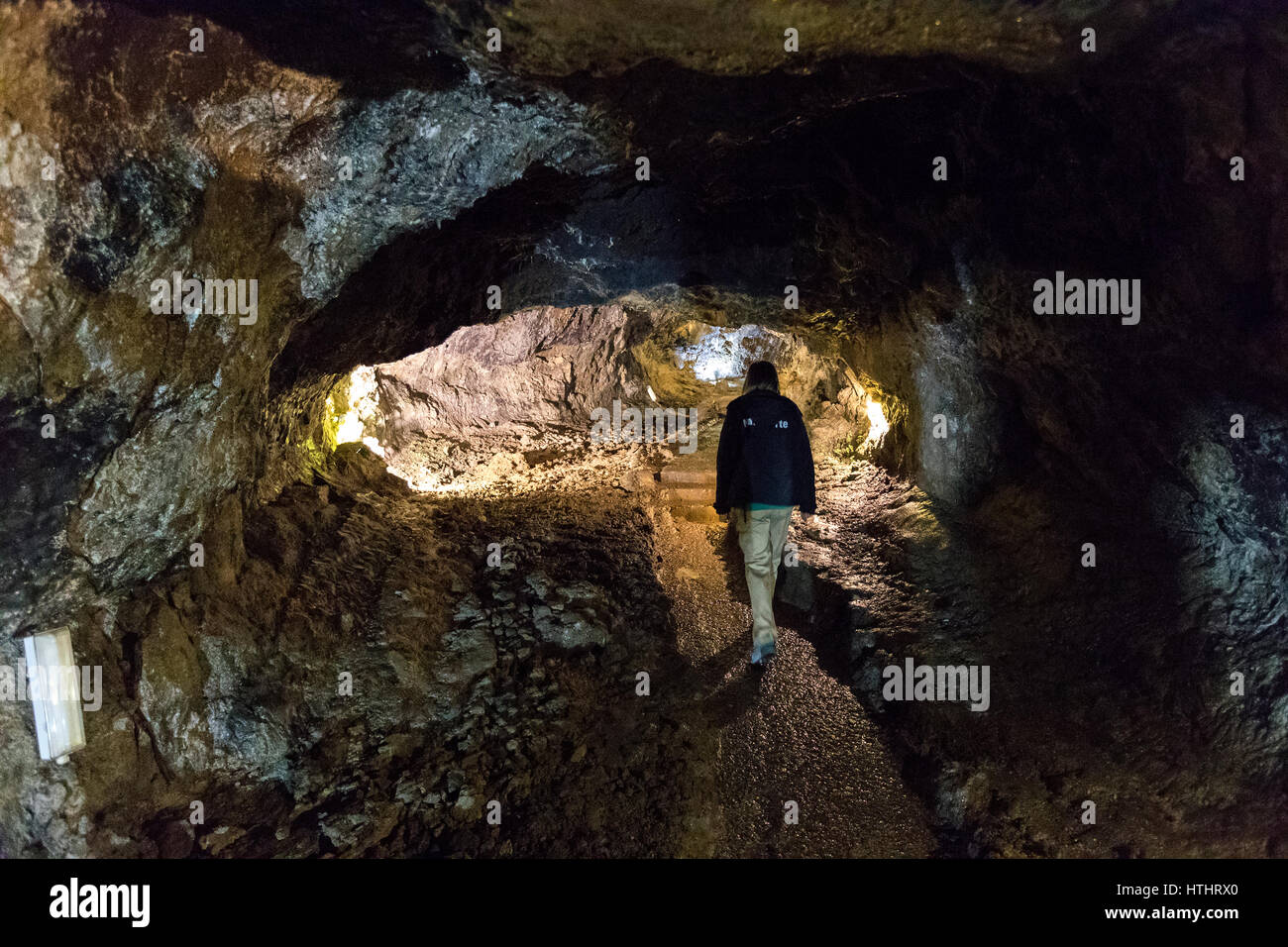 Lava caves in Grutas de São Vicente cave system, São Vicente, Madeira ...
